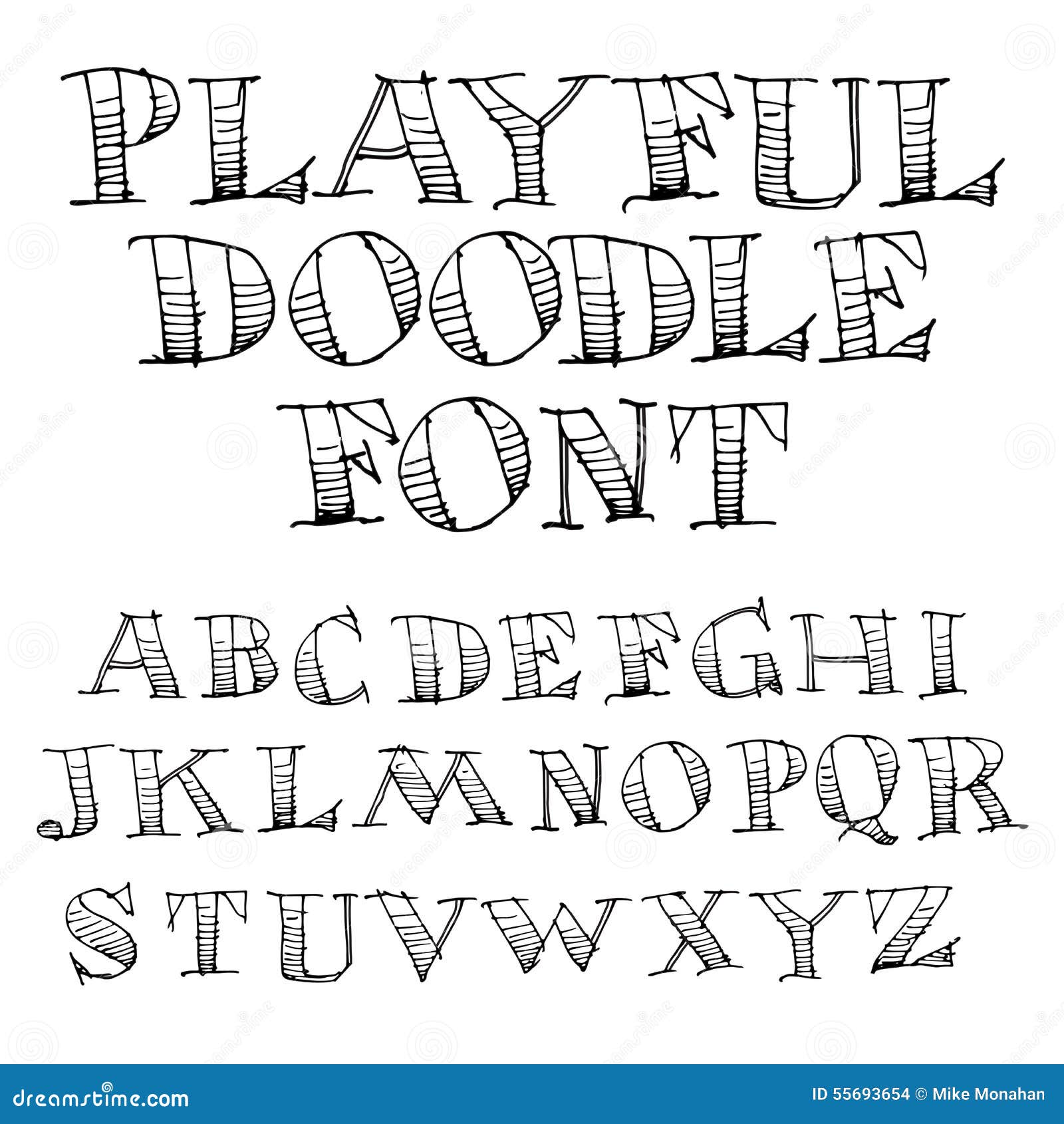 Hand Drawn Sketch Alphabet stock vector. Illustration of infographics ...