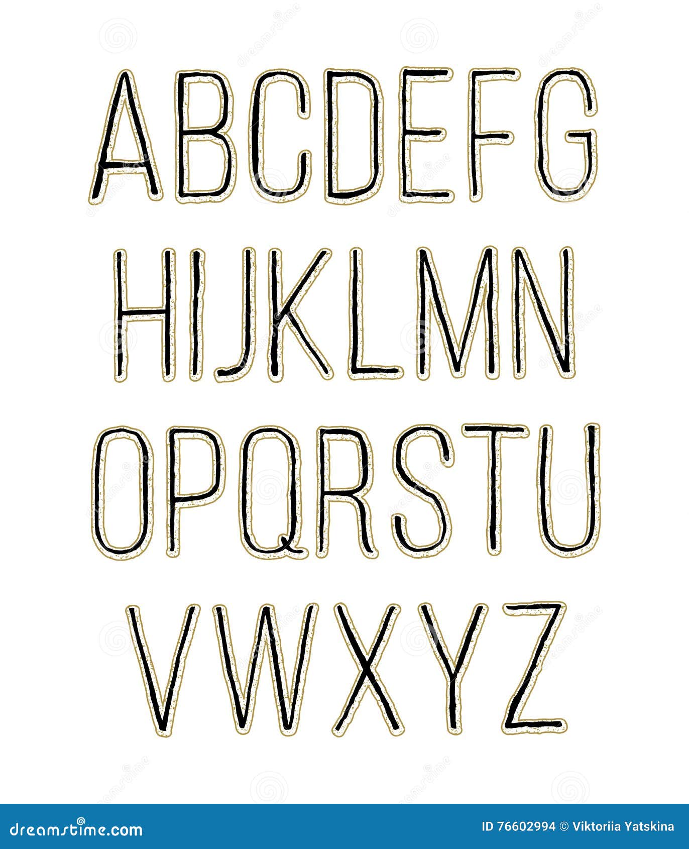 Hand Drawn Sketch Alphabet. Vector Illustration Stock Vector ...