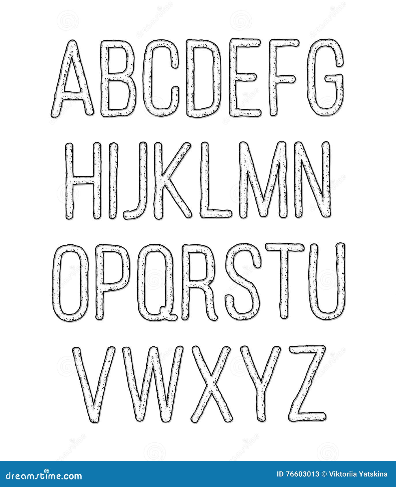 Hand Drawn Sketch Alphabet. Vector Illustration Stock Vector ...