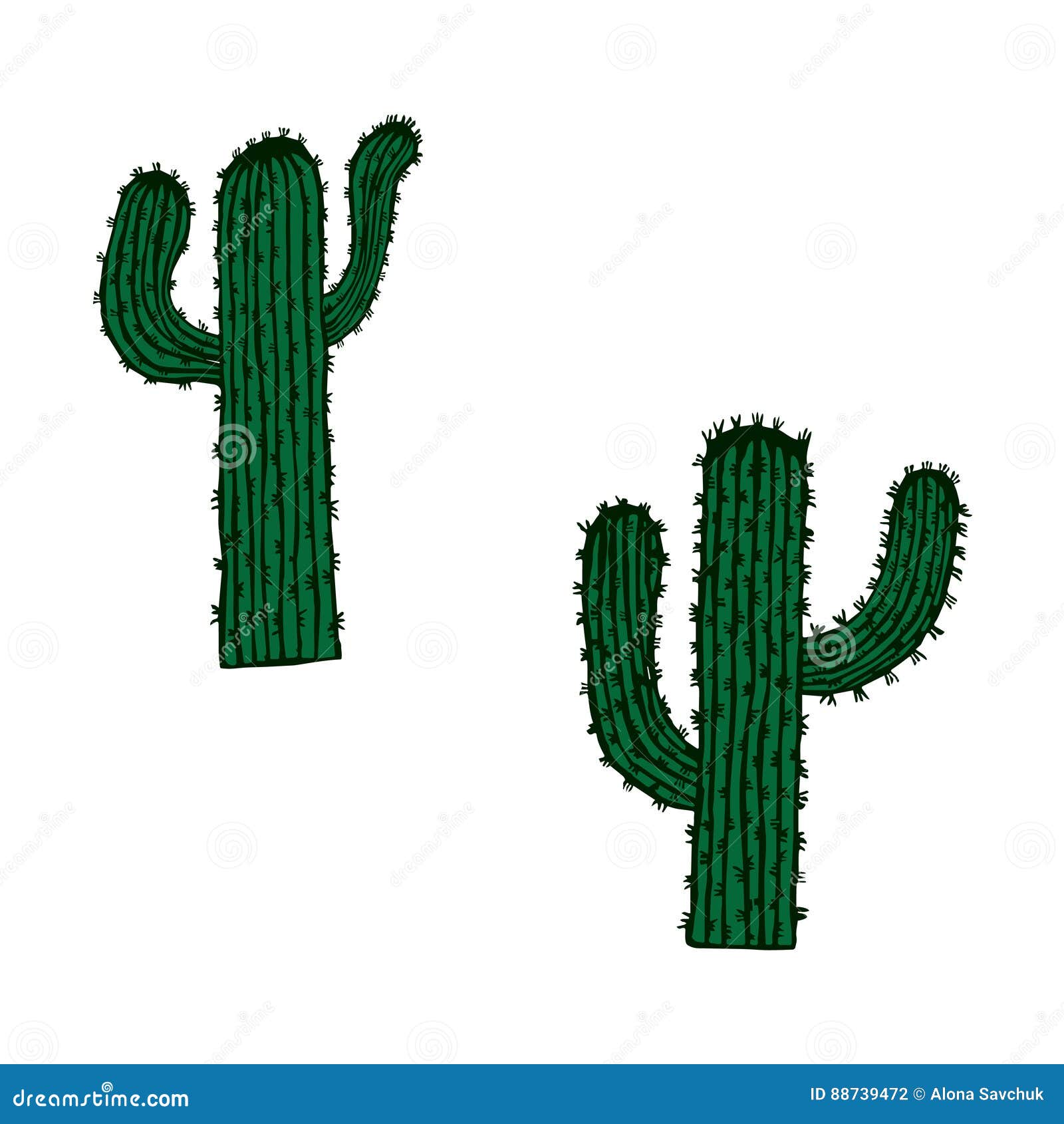 Hand drawn sketch cactus stock vector. Illustration of vector - 88739472