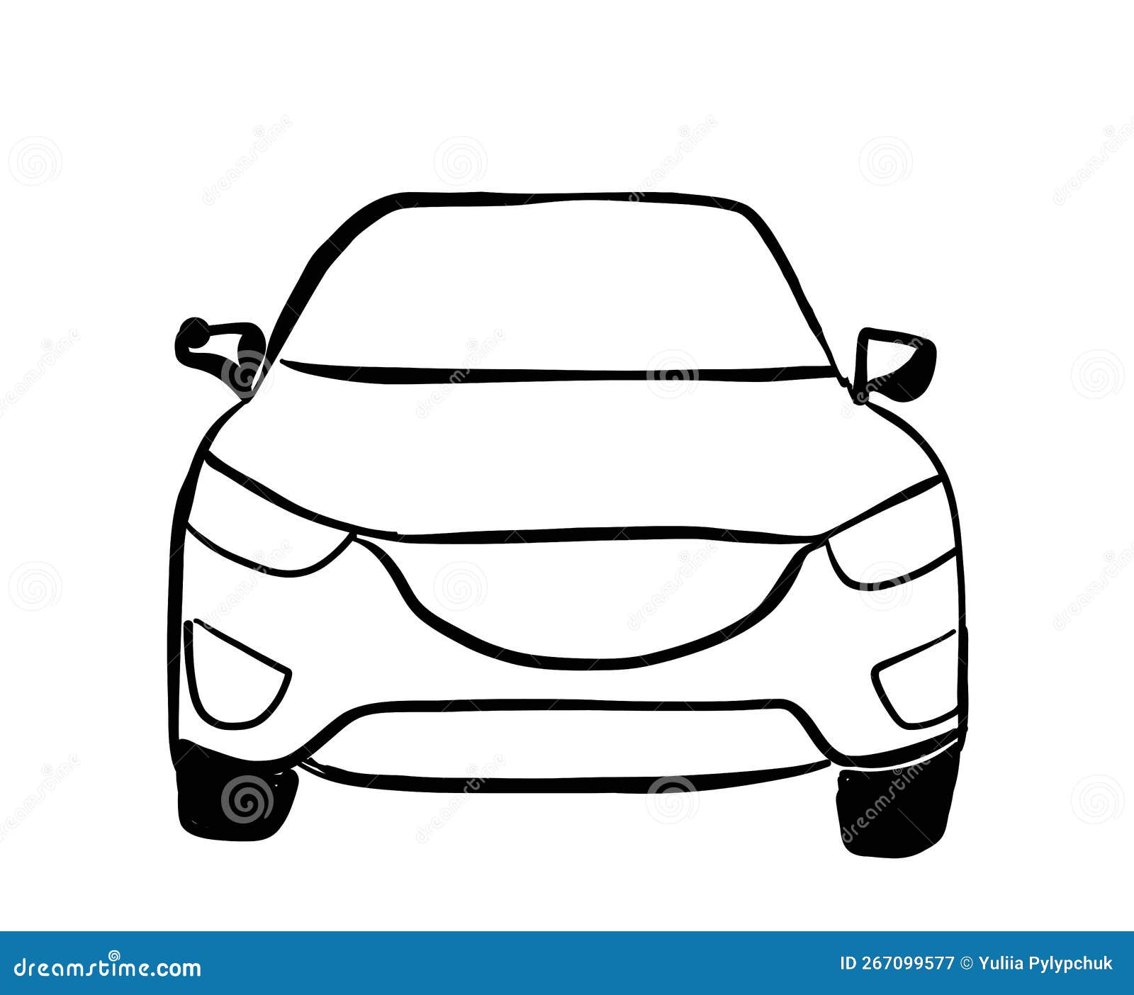 Hand Drawn Sketch Car. Abstract Vector Design Concept Stock Vector ...