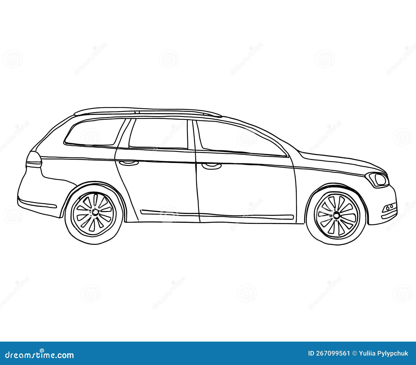 Hand Drawn Sketch Car Abstract Vector Design Concept. Logo Stock Vector ...