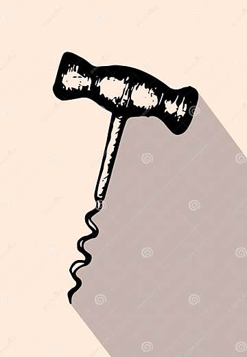 Hand Drawn Sketch of Corkscrew Stock Vector - Illustration of ...
