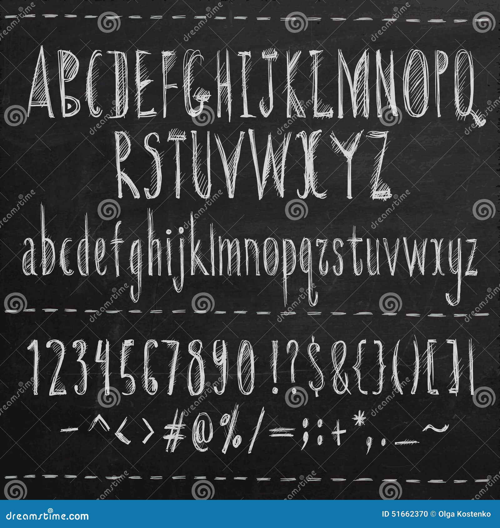 Hand drawn sketch font stock vector. Illustration of handmade - 51662370