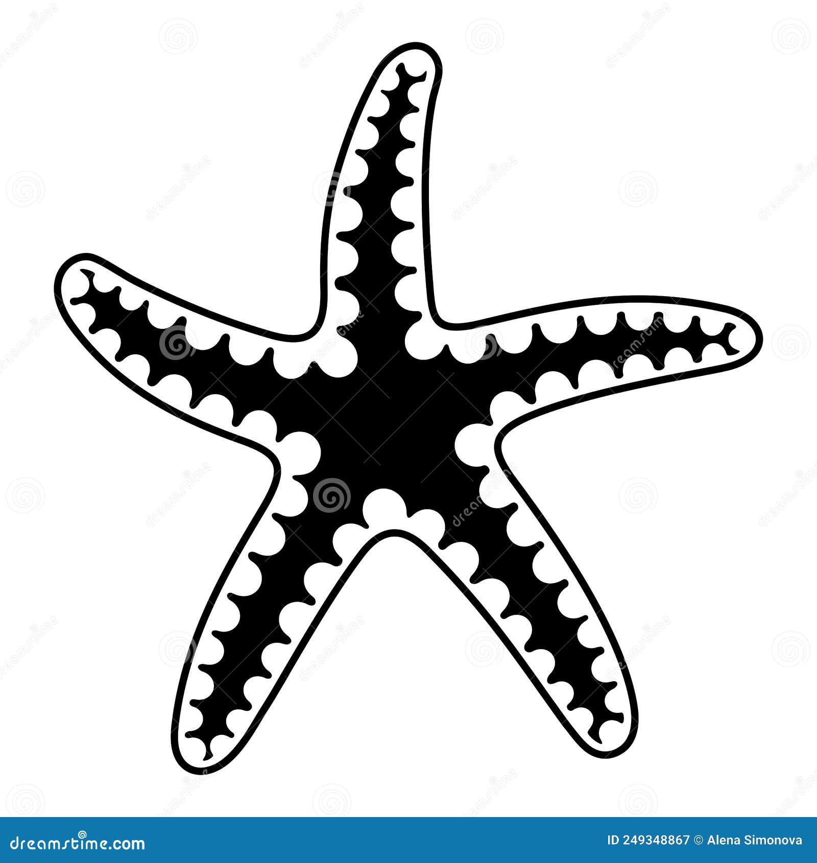 Hand Drawn Sketch Isolated Starfish-16 Stock Vector - Illustration of ...
