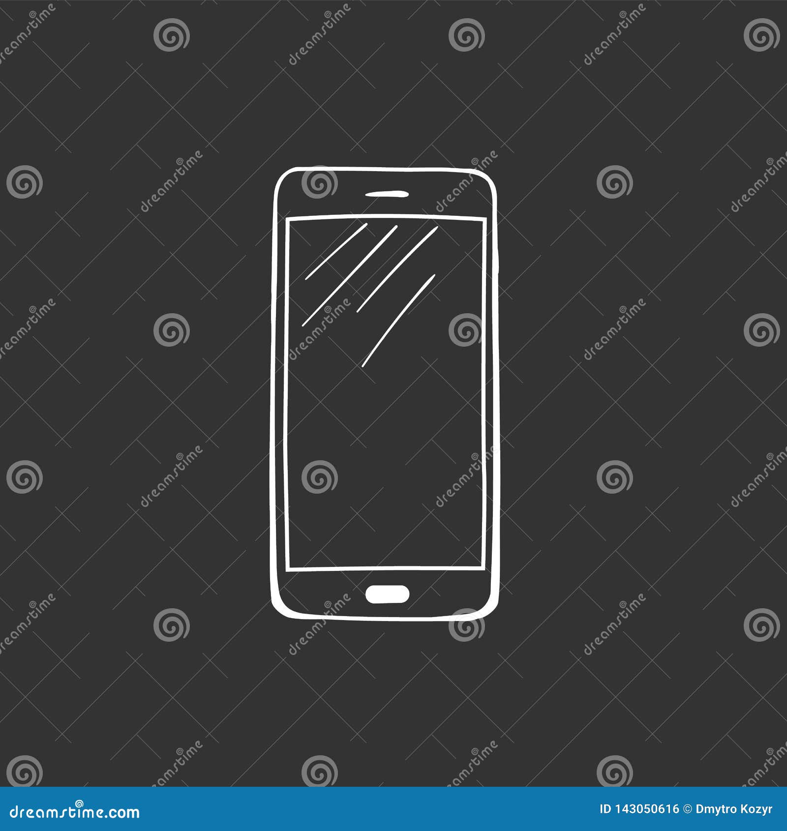 Hand Drawn Sketch of Mobile Phone, Mockups Stock Vector - Illustration ...