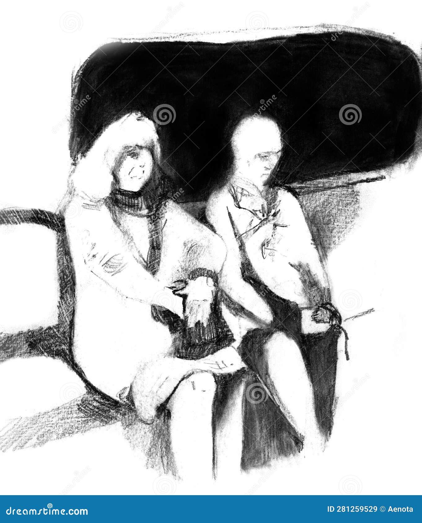 Hand Drawn Sketch of Passengers Stock Illustration - Illustration of ...