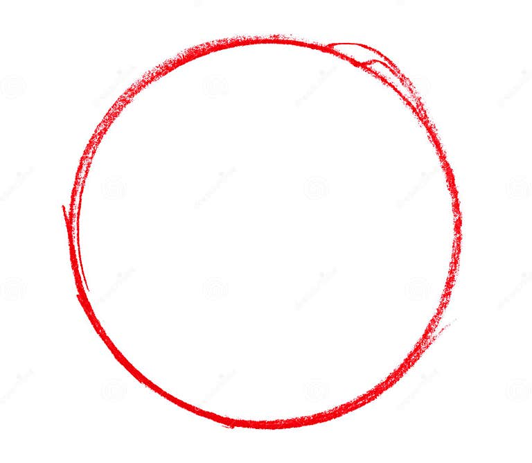 Hand Drawn Sketch of Red Circle Stock Illustration - Illustration of ...