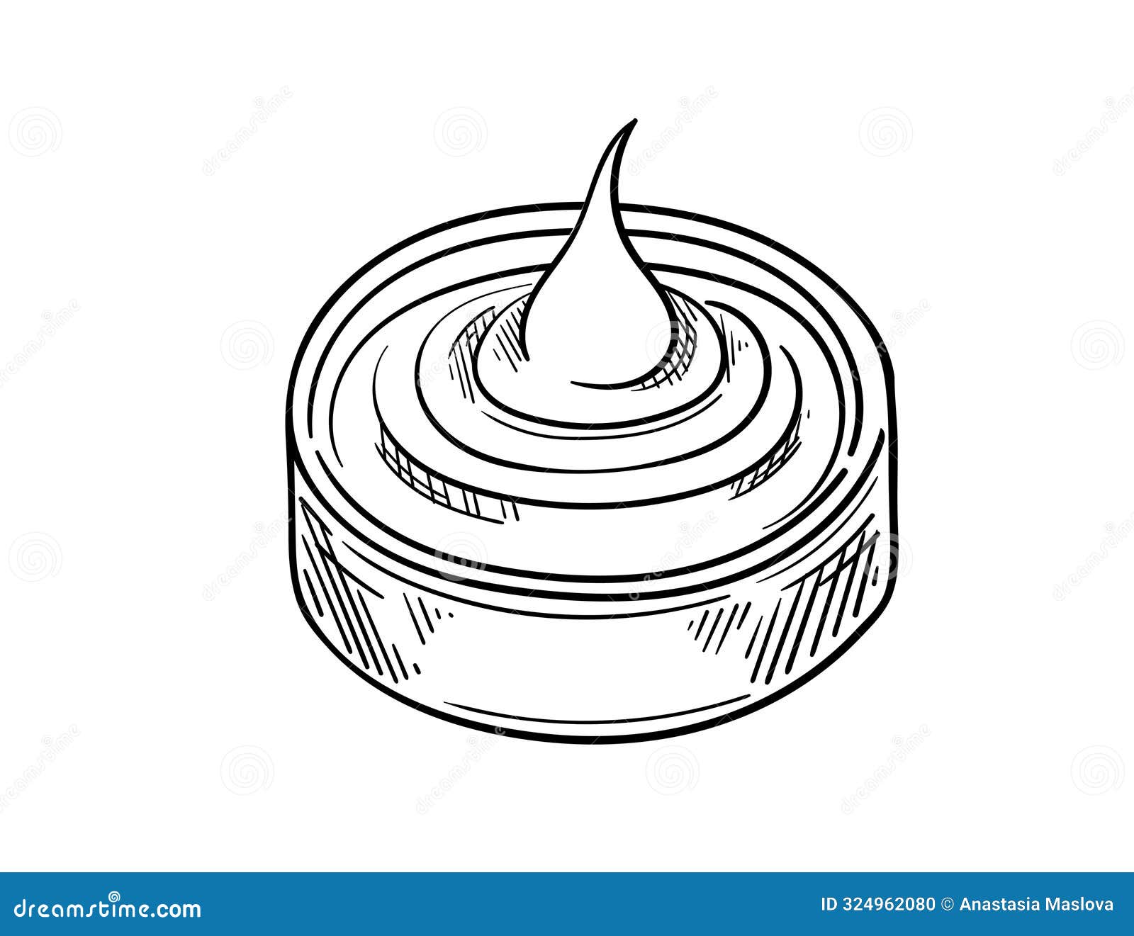 Hand Drawn Sketch of Sauce in Bowl Vector Illustration Isolated on ...