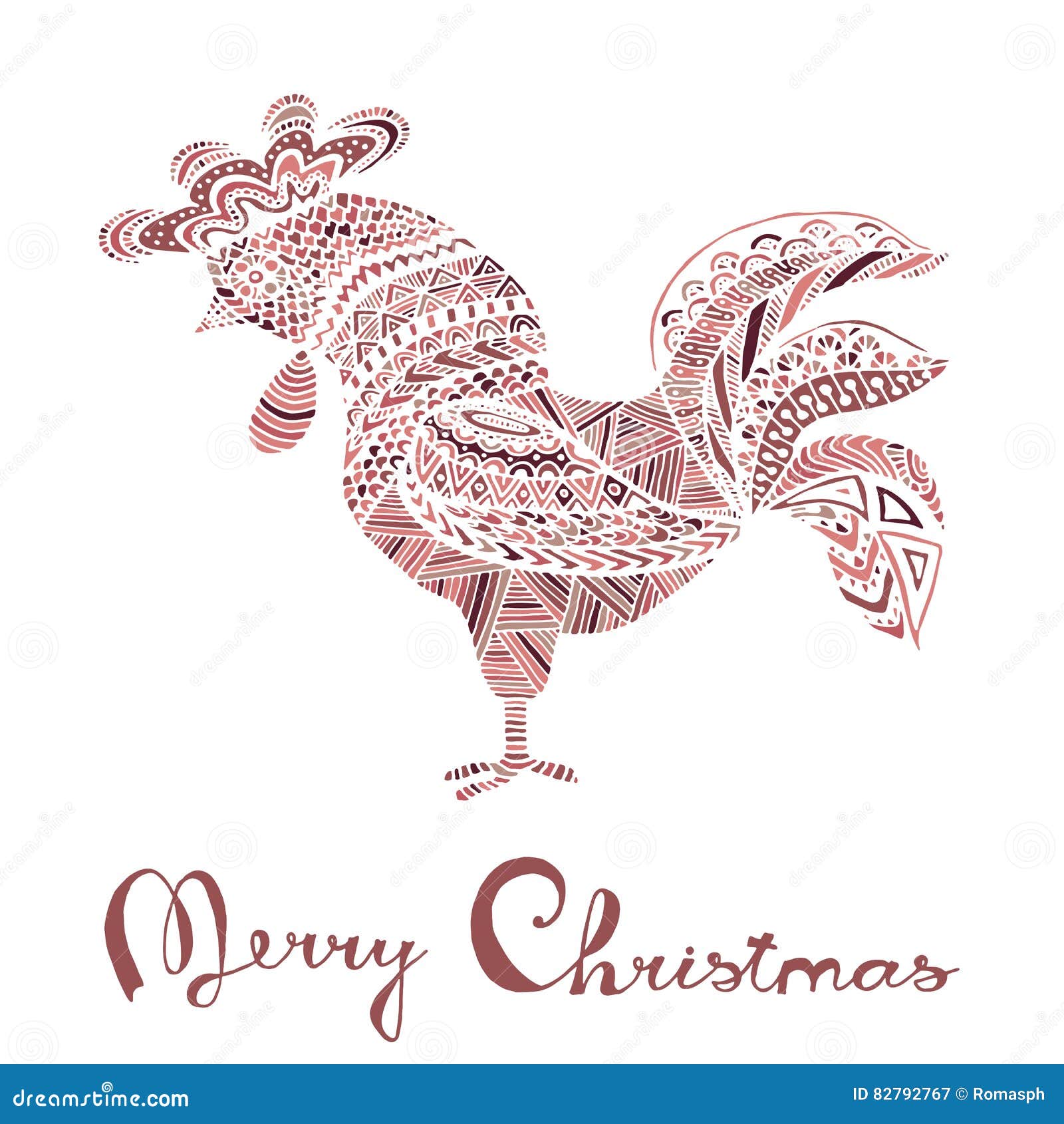 Hand Drawn Sketch in the Shape of a Rooster Stock Vector - Illustration ...