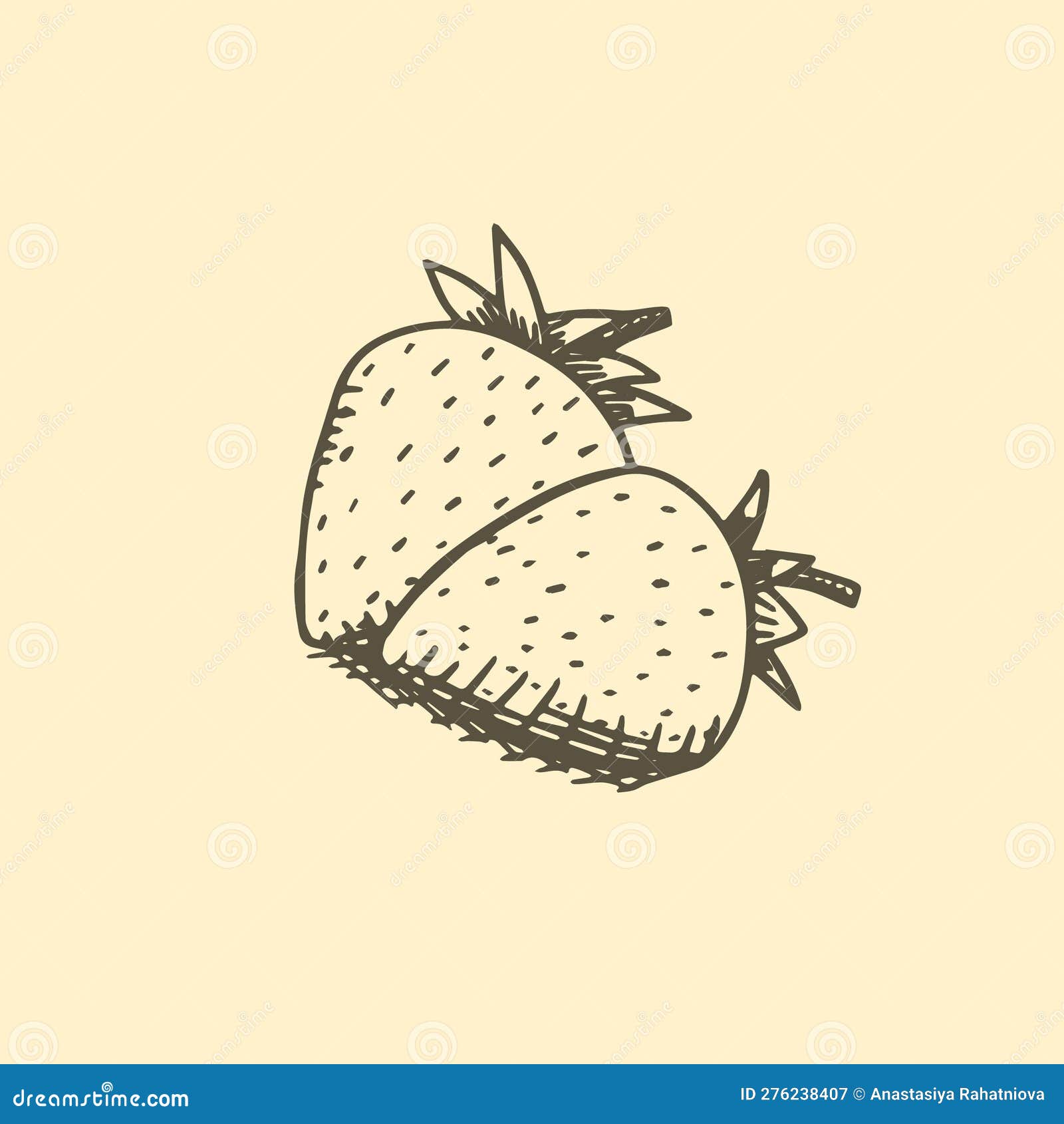 Hand Drawn Sketch Vector Illustration of Strawberry Stock Vector ...