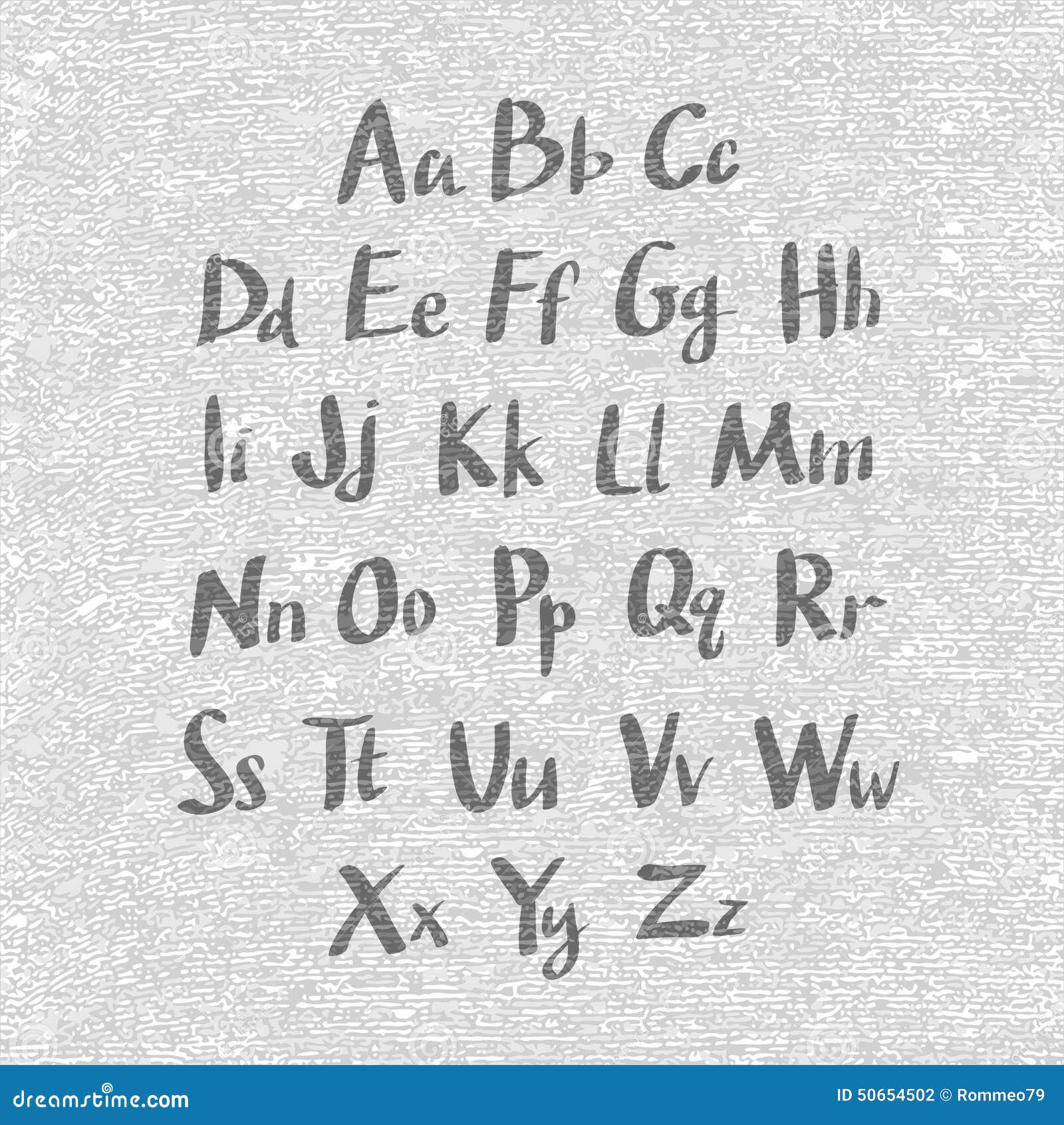 Hand Drawn and Sketched Font, Vector Sketch Style Alphabet. Stock ...