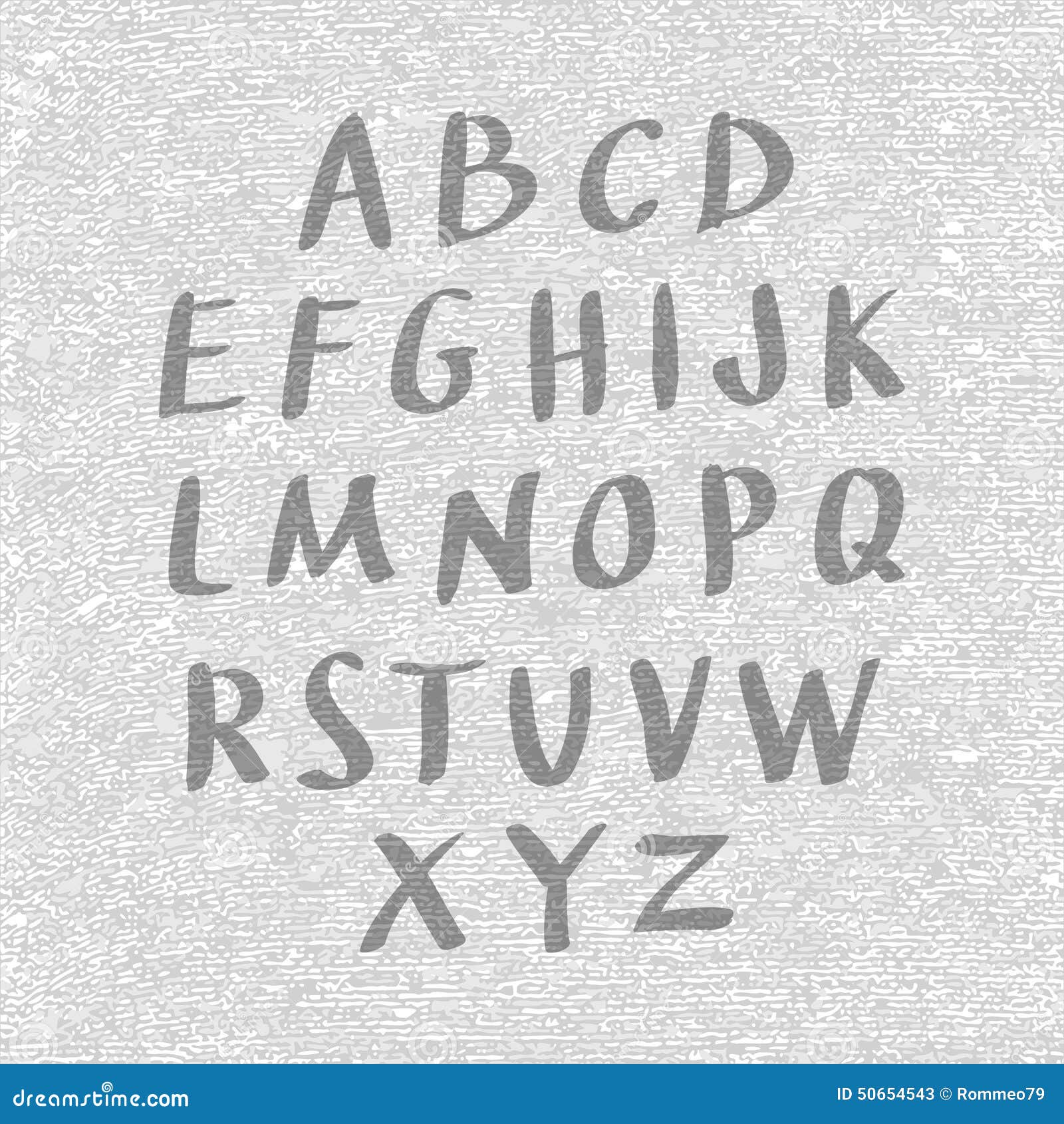 Hand Drawn And Sketched Font, Vector Sketch Style Alphabet ...