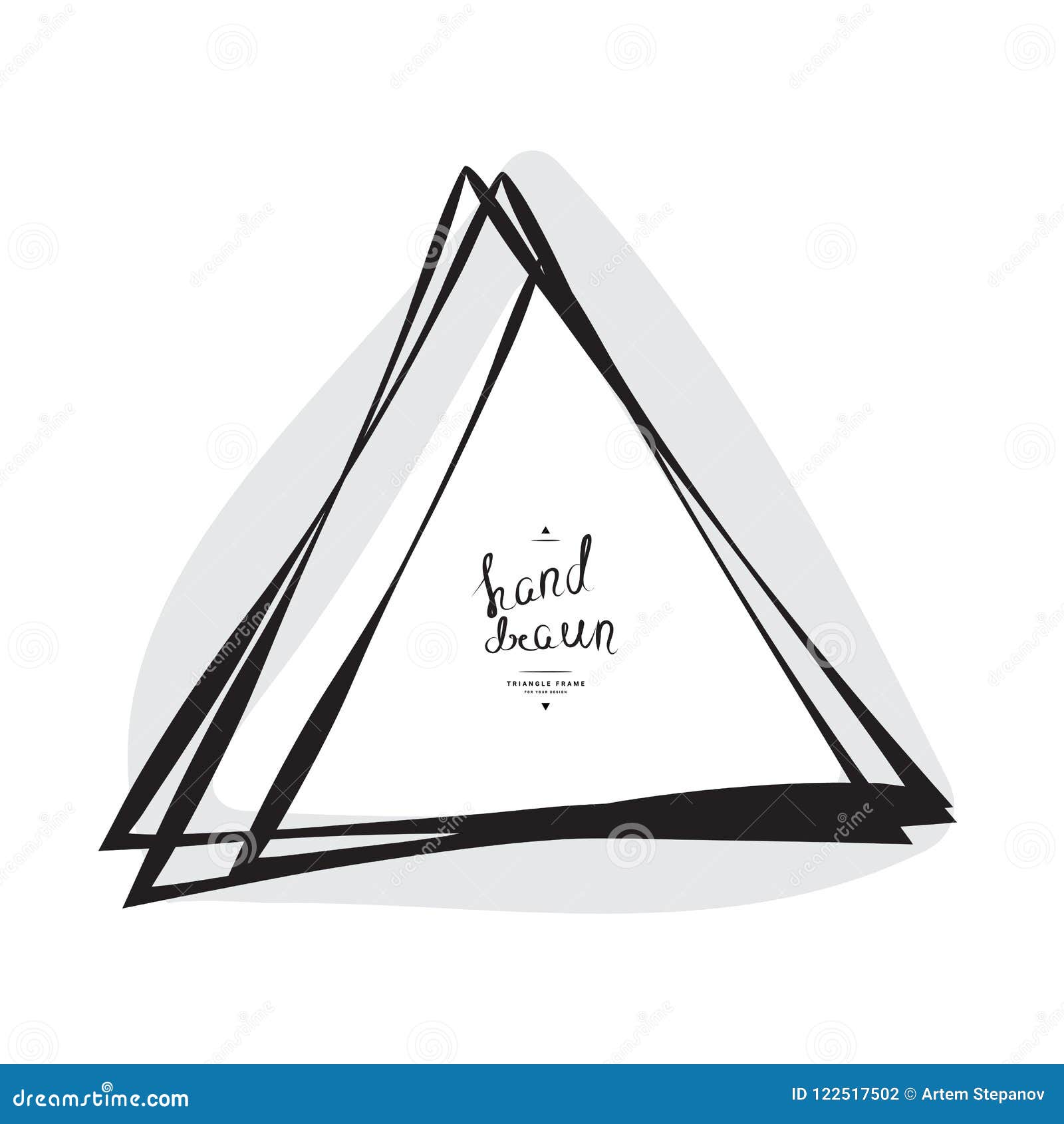 Hand Drawn Sketched Triangle Stock Vector - Illustration of modern ...