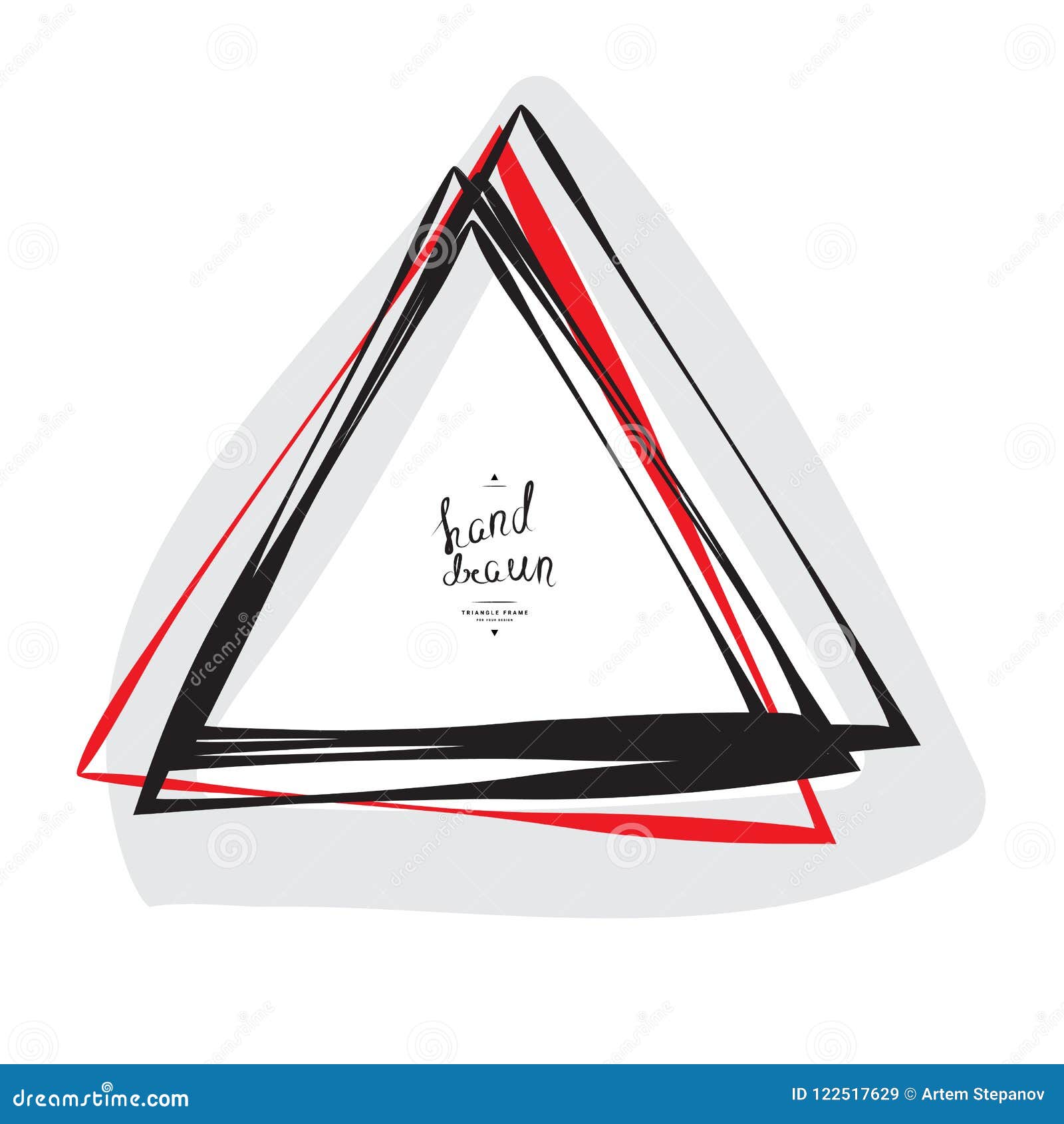 Hand Drawn Sketched Triangle Stock Vector - Illustration of pyramid ...