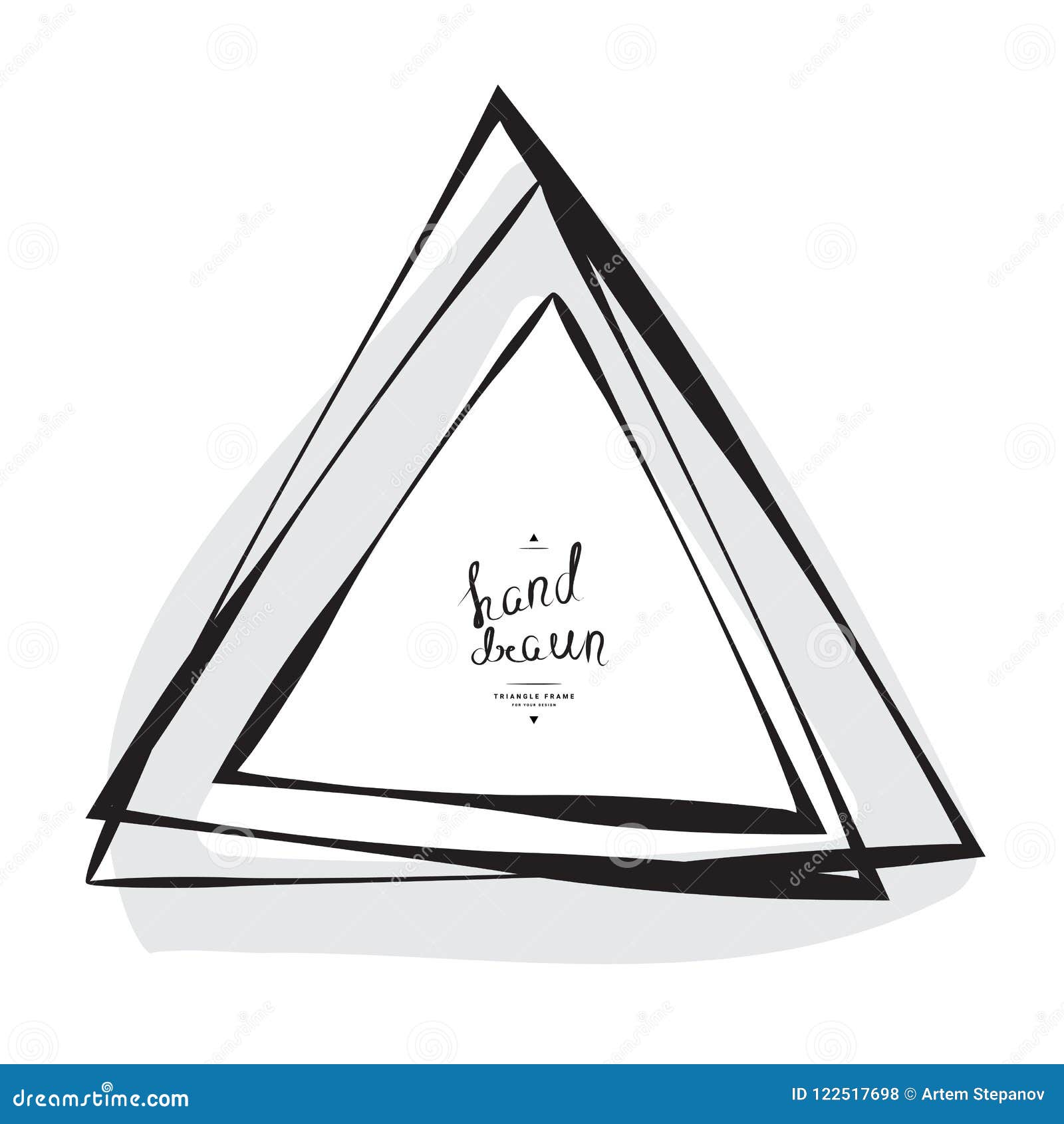 Hand Drawn Sketched Triangle Stock Vector - Illustration of doodle ...