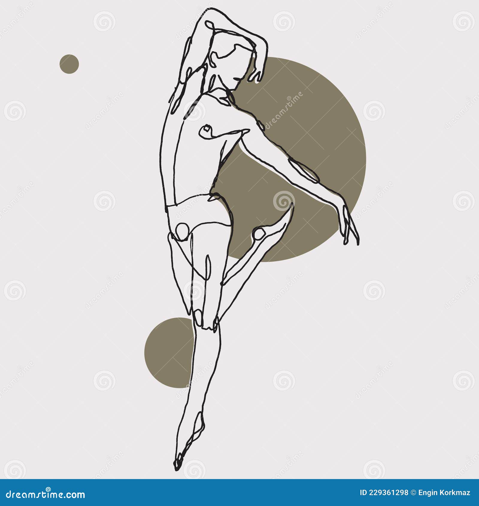Hand-drawn Sketchy Vector Illustration of a Male Ballet Dancer Stock ...