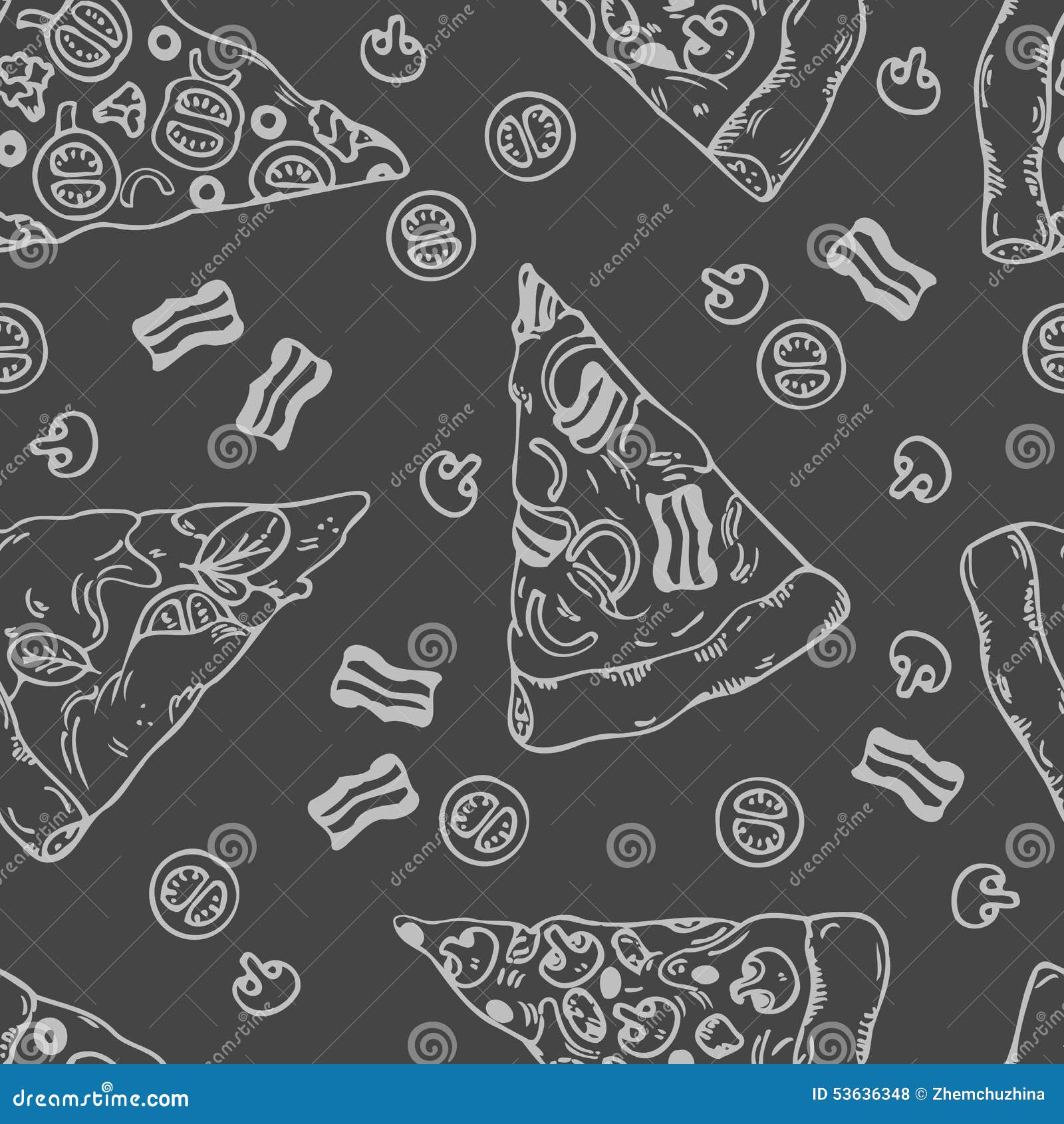 Pizza Seamless Texture. Seamless Background. Vector Illustration ... Pizza Seamless Texture. Seamless Background. Vector Illustration ...