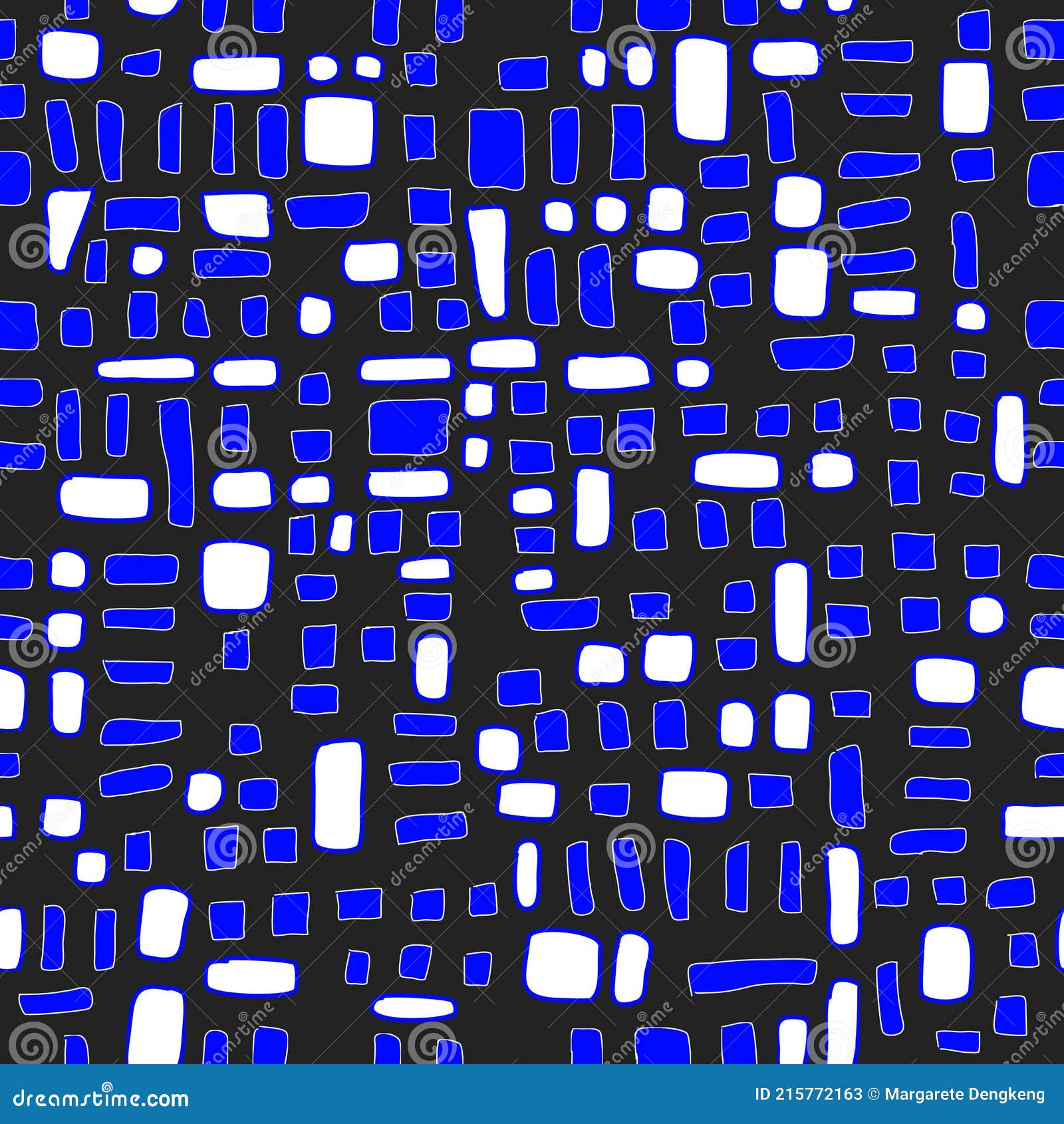 Hand Drawn Small Rectangles, Structured Pattern. Stock Vector ...