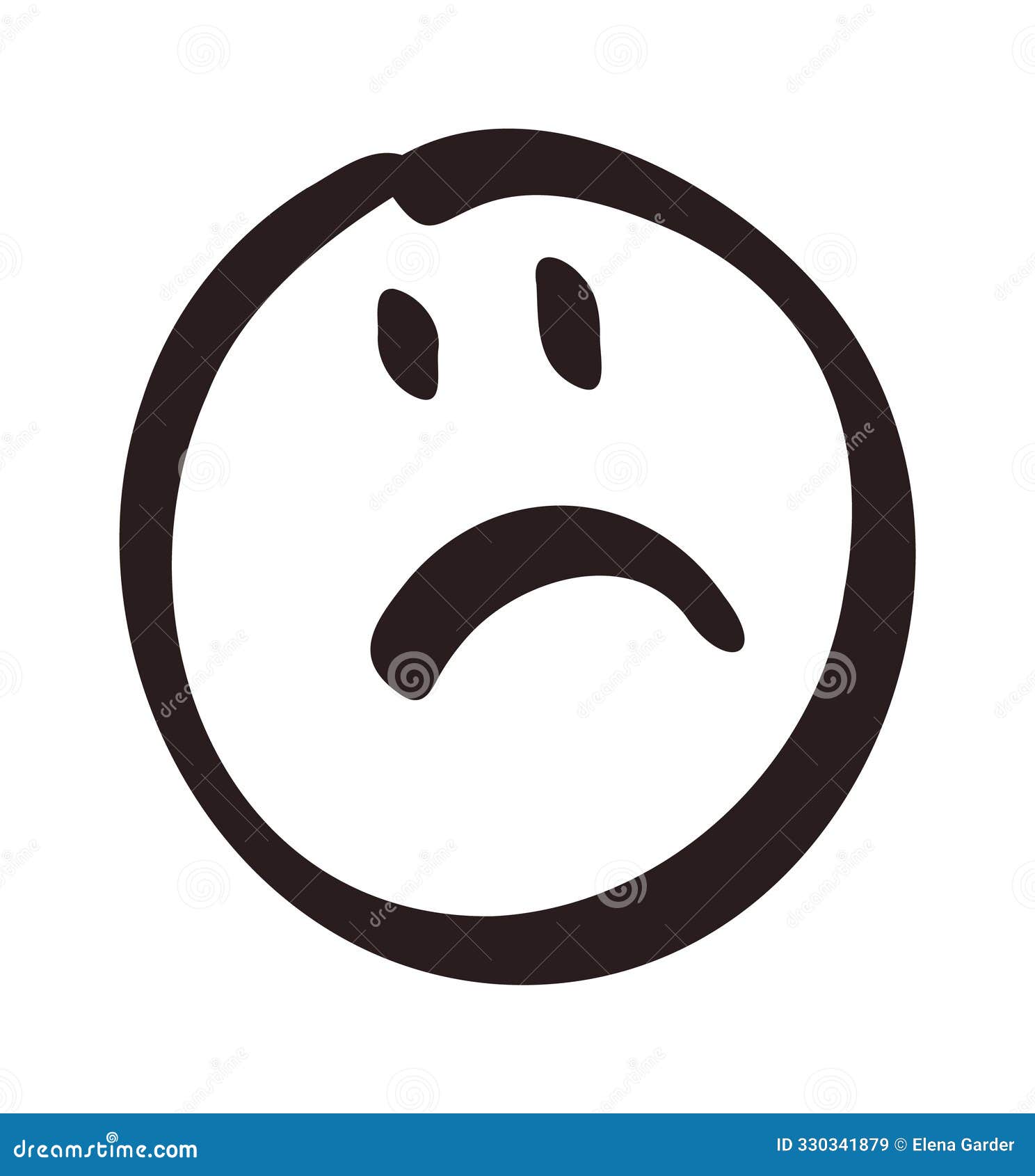 Hand Drawn Smile. Doodle Emotion Face Stock Illustration - Illustration ...