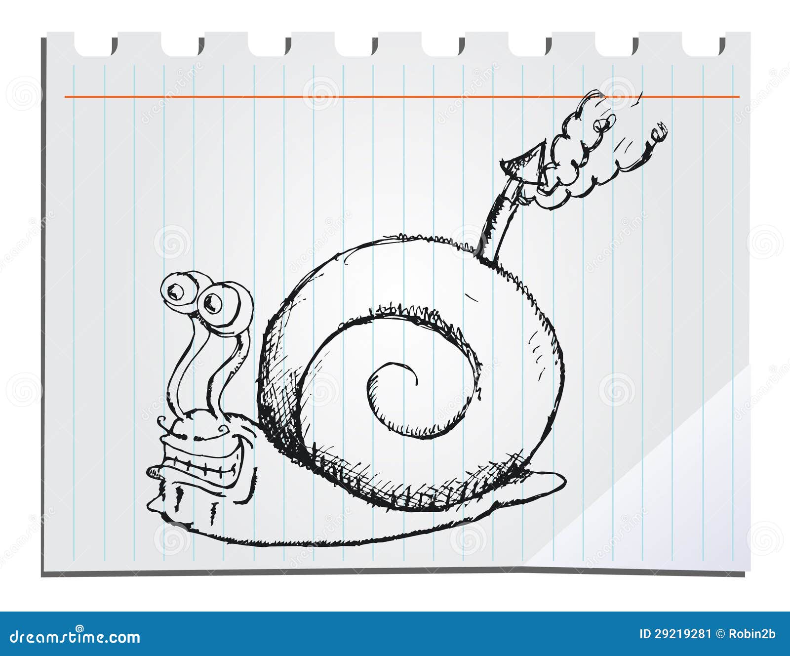 Hand drawn snail stock vector. Illustration of artwork - 29219281