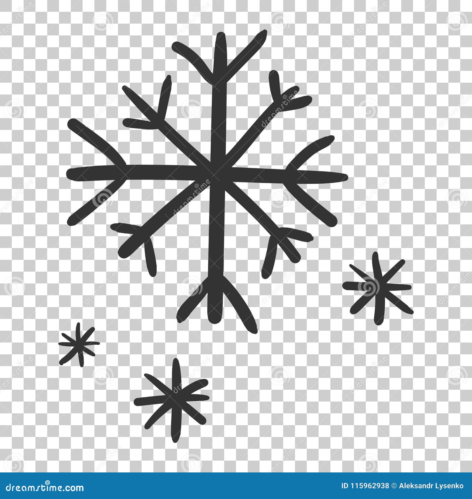 Hand Drawn Snowflake Vector Icon. Snow Flake Sketch Doodle Illus Stock ... Hand Drawn Snowflake Vector Icon. Snow Flake Sketch Doodle Illus Stock ...