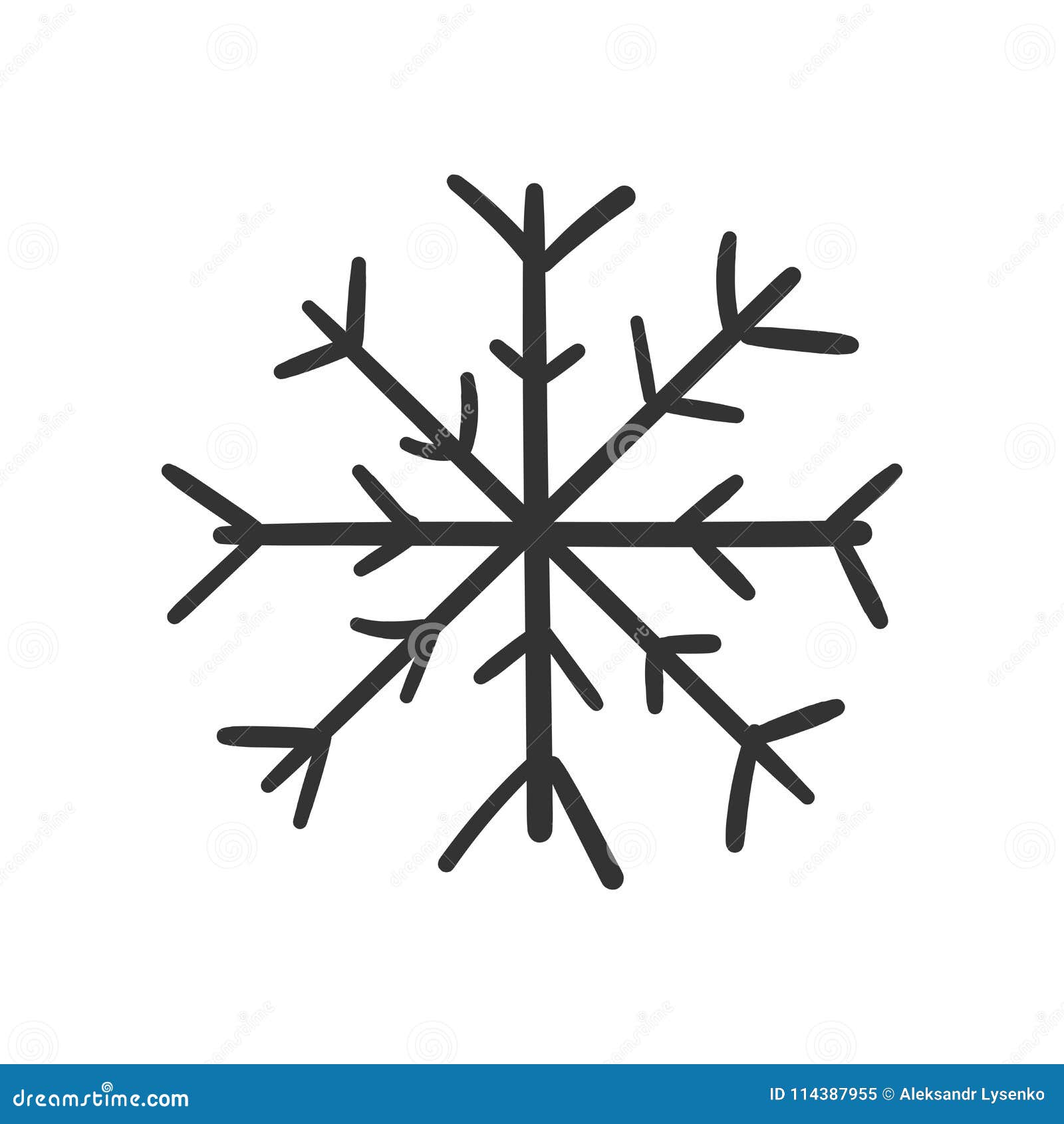 Hand Drawn Snowflake Vector Icon. Snow Flake Sketch Doodle Illus Stock ... Hand Drawn Snowflake Vector Icon. Snow Flake Sketch Doodle Illus Stock ...