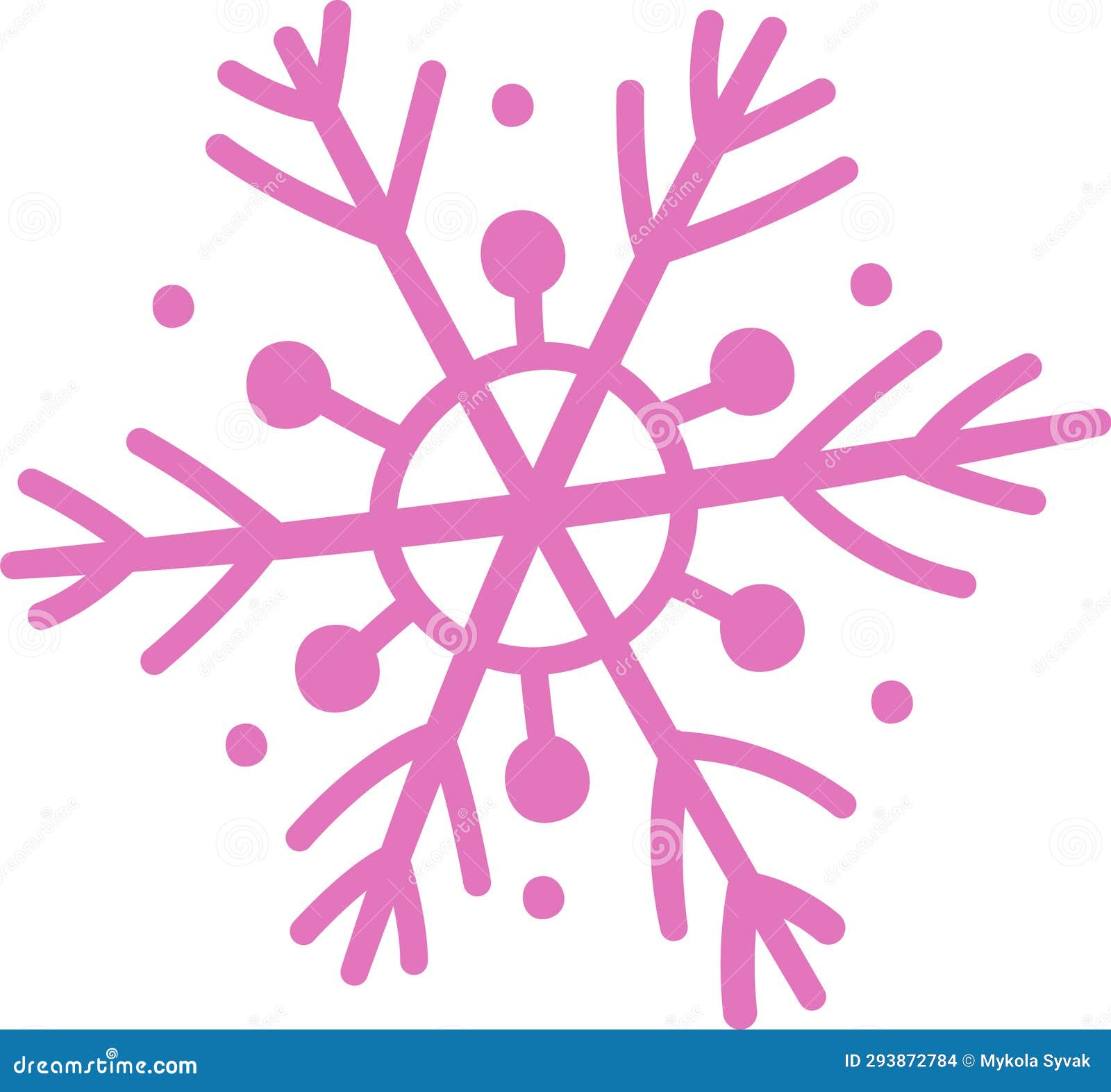 Hand Drawn Snowflake stock vector. Illustration of vector - 293872784
