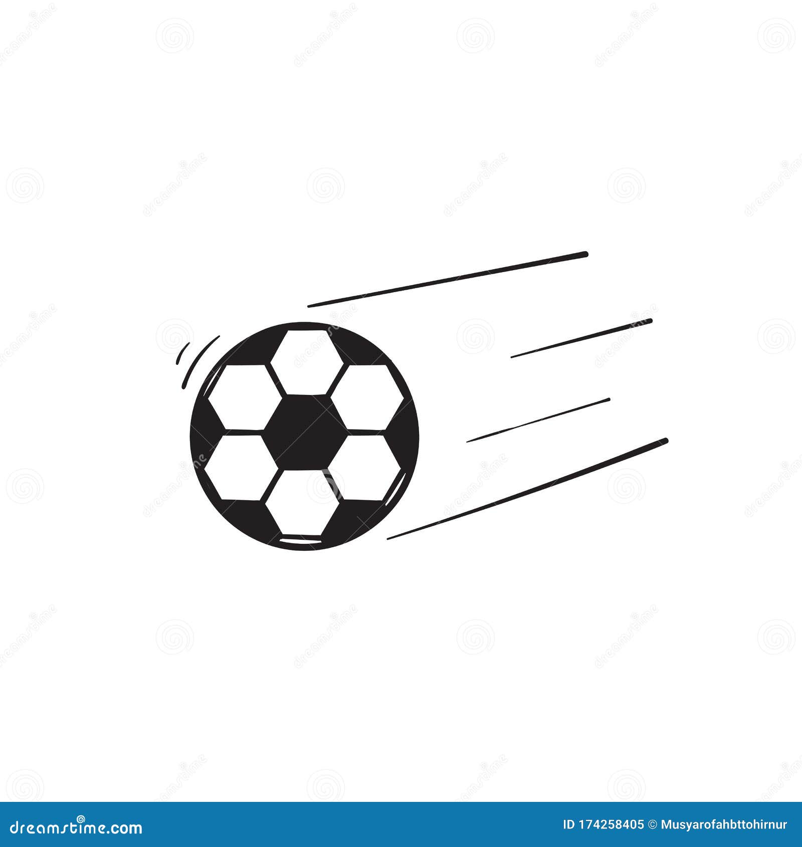 Hand Drawn Soccer Ball with Doodle Style Illustration Vector Stock ...