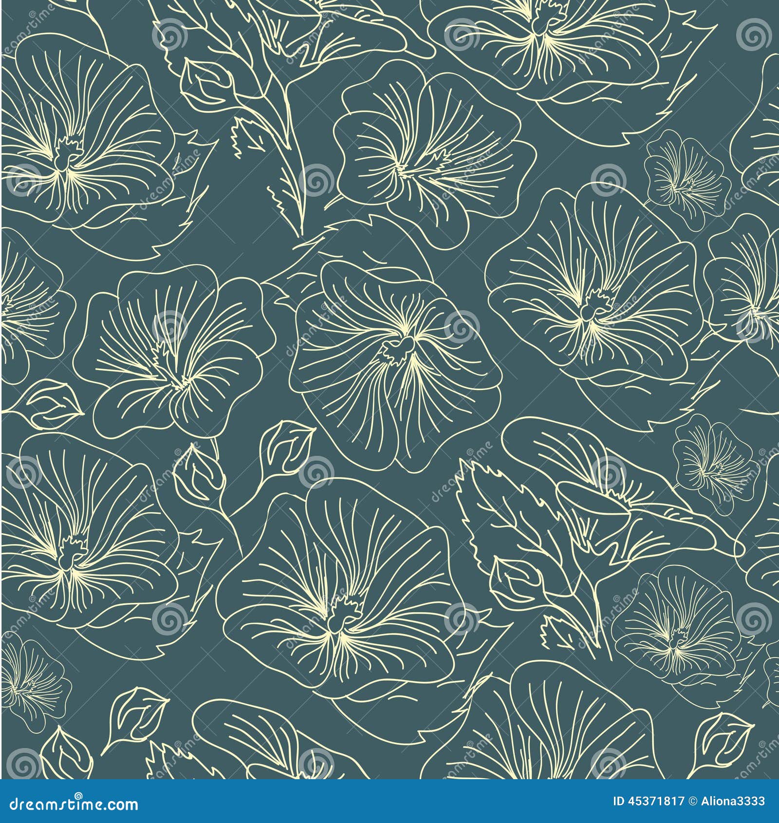 Hand Drawn Soft Flower Background Stock Vector - Illustration of ...