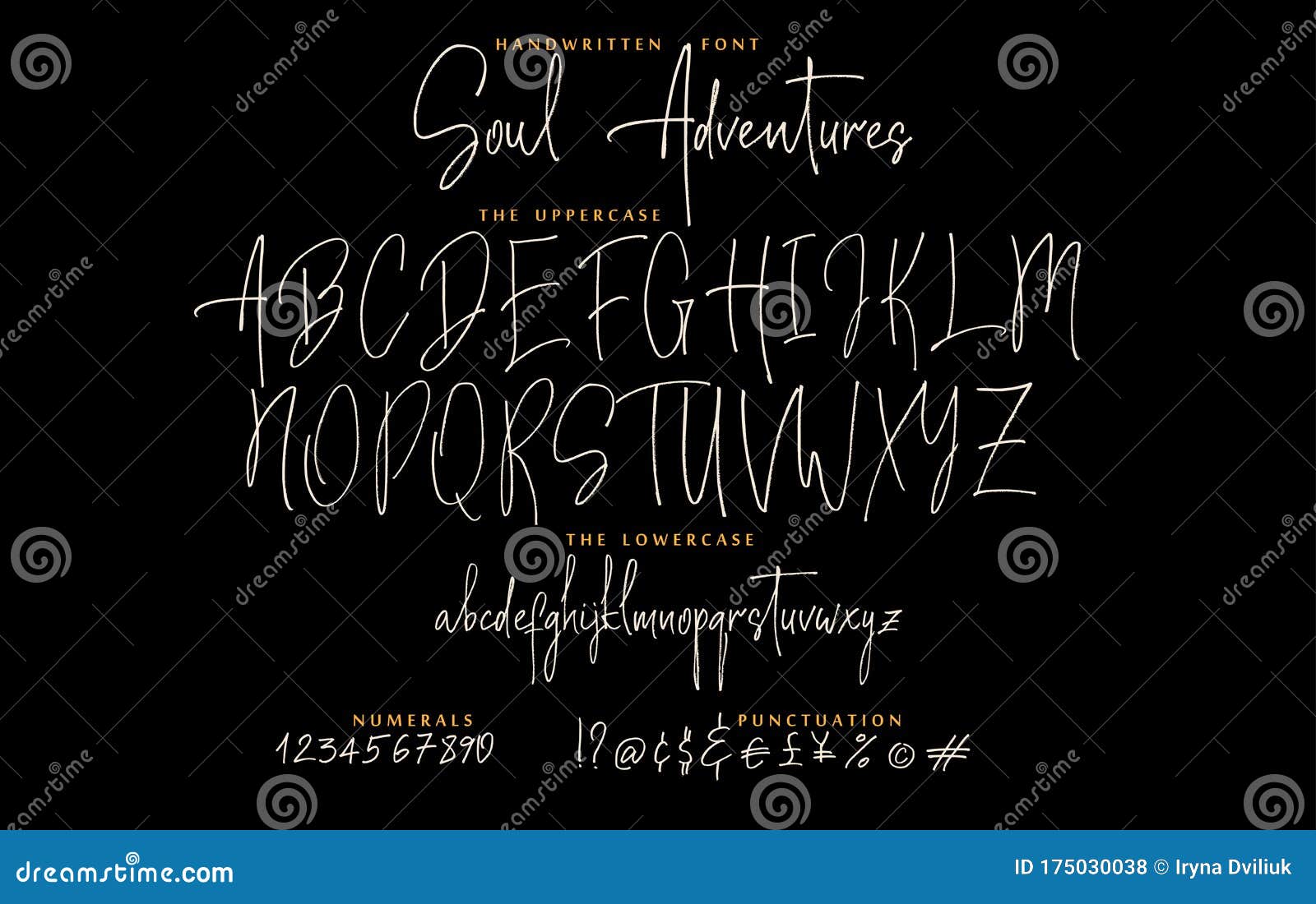 Hand Drawn Soul Adventures Font Vector Alphabet Set Stock Vector ...