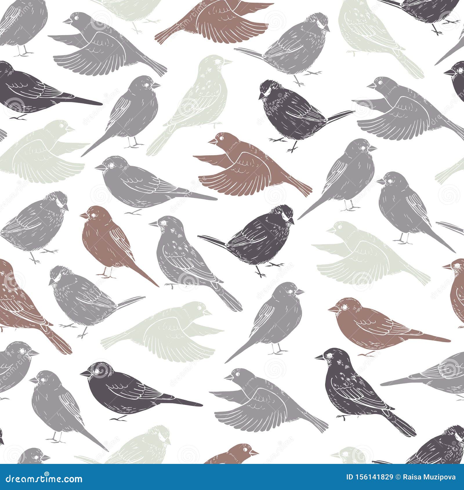 Sparrows In Flight, The Design Element Cartoon Vector | CartoonDealer ...