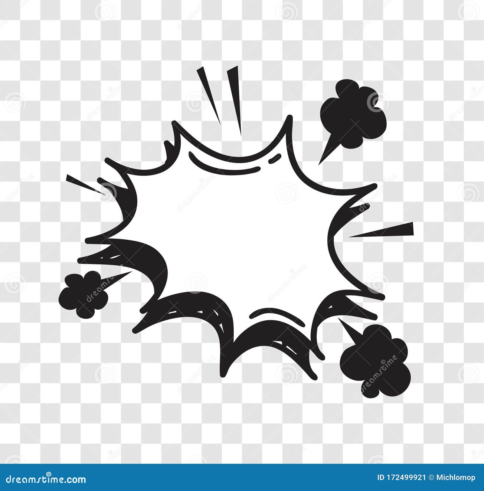 Hand Drawn Speech Bubble Explosion. Pop Art Design Object. Comic Book ...