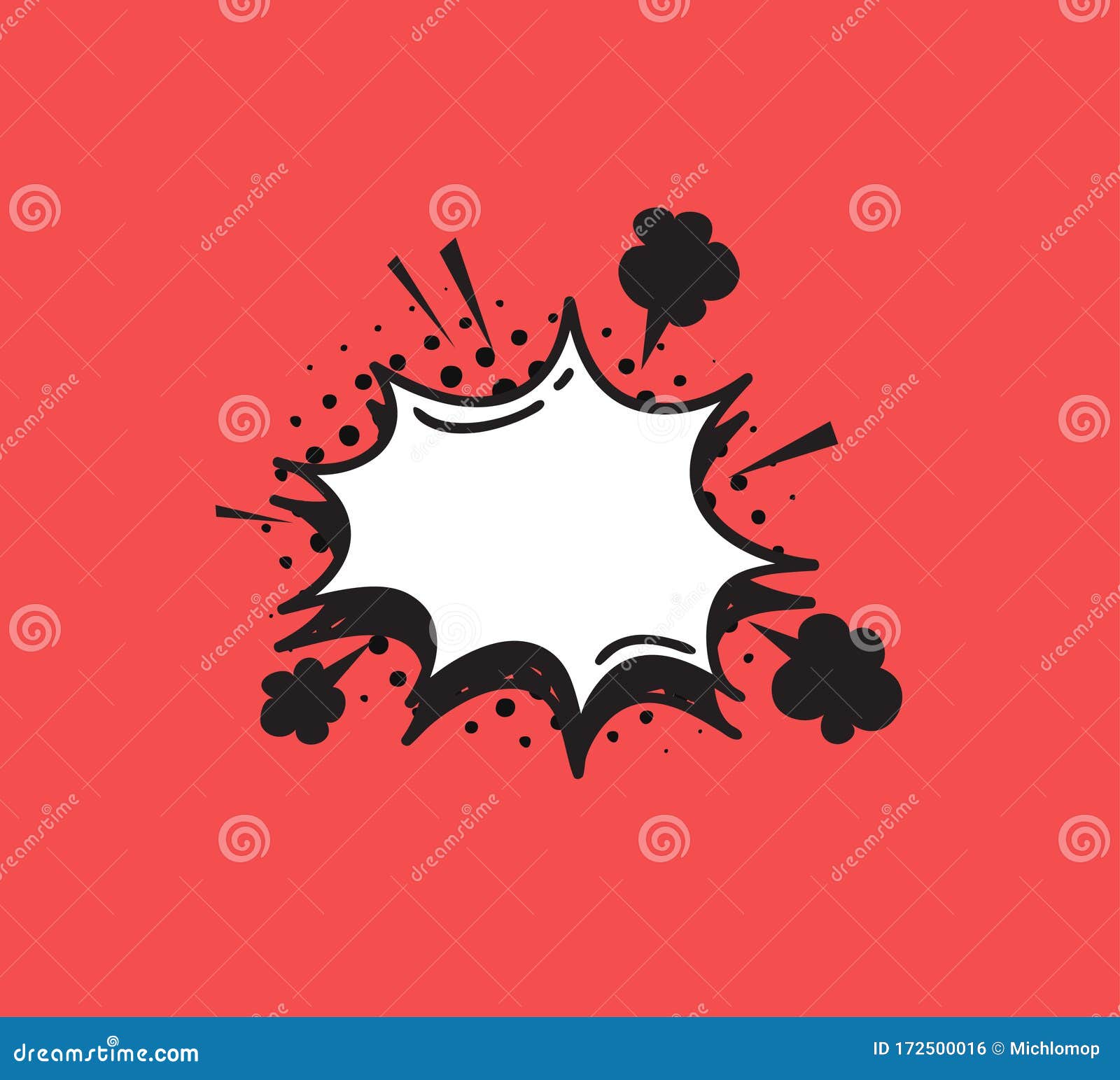 Hand Drawn Speech Bubble Explosion. Pop Art Design Object. Comic Book ...
