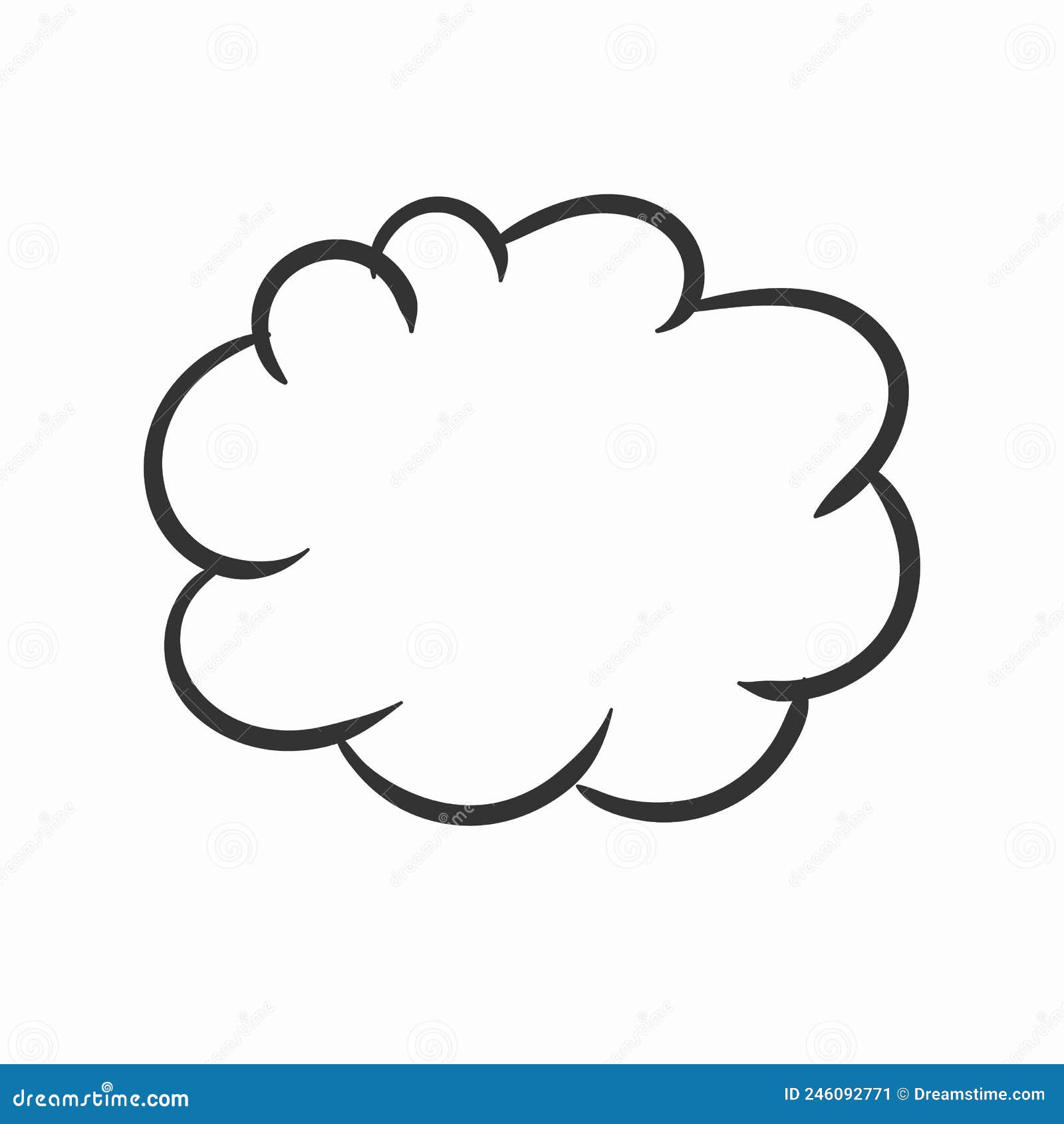 Hand Drawn Speech Bubble Scribble, Quote Doodle Stock Vector ...