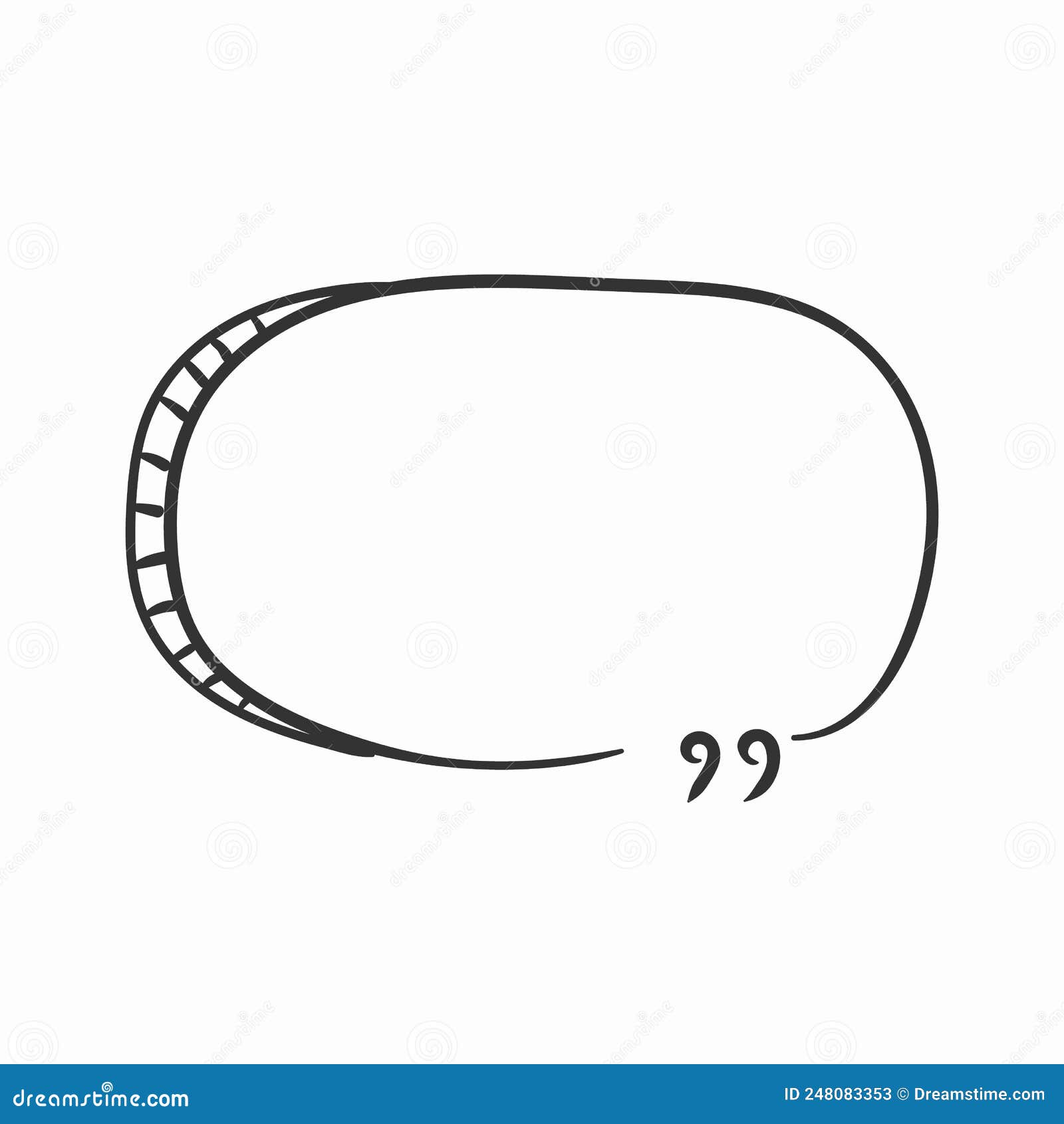 Hand Drawn Speech Bubble Scribble, Quote Doodle Stock Vector ...