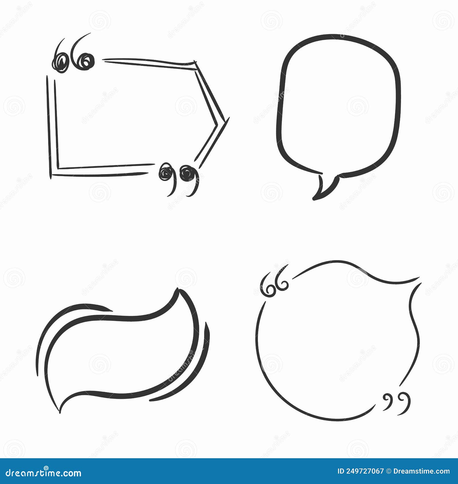 Hand Drawn Speech Bubble Scribble, Quote Doodle Stock Vector ...