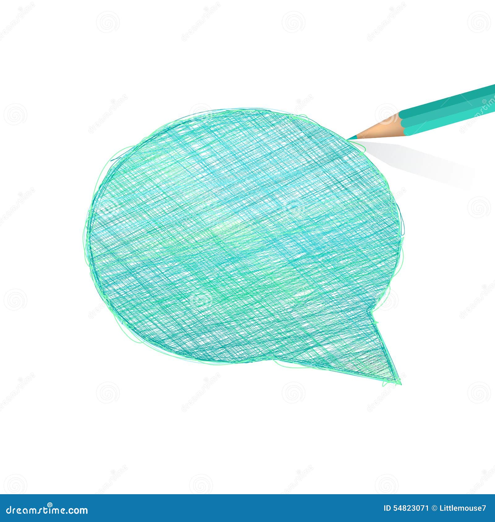 Hand-drawn Speech Bubble. Sketch Pencil Drawing. Stock Vector ...