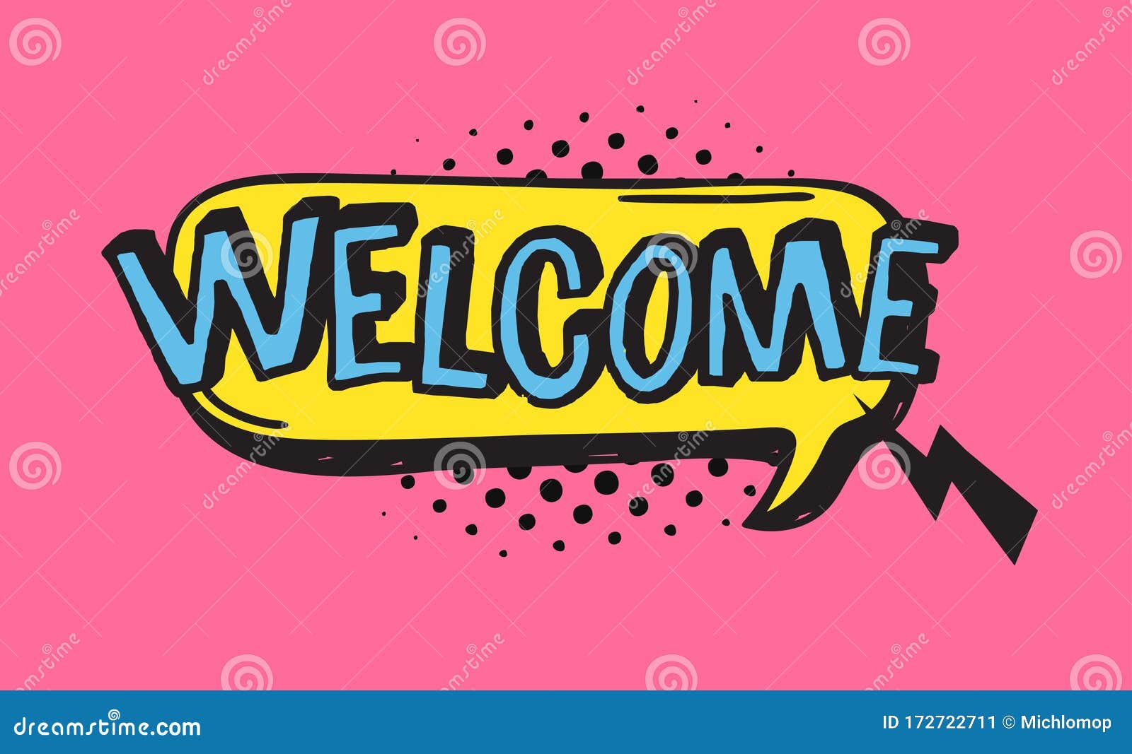 Welcome Dialog Line And Solid Icon. Greeting Popup And Man, Person With ...