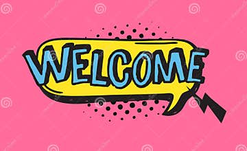 Hand Drawn Speech Bubble with Text on Pink Background and Halftone ...