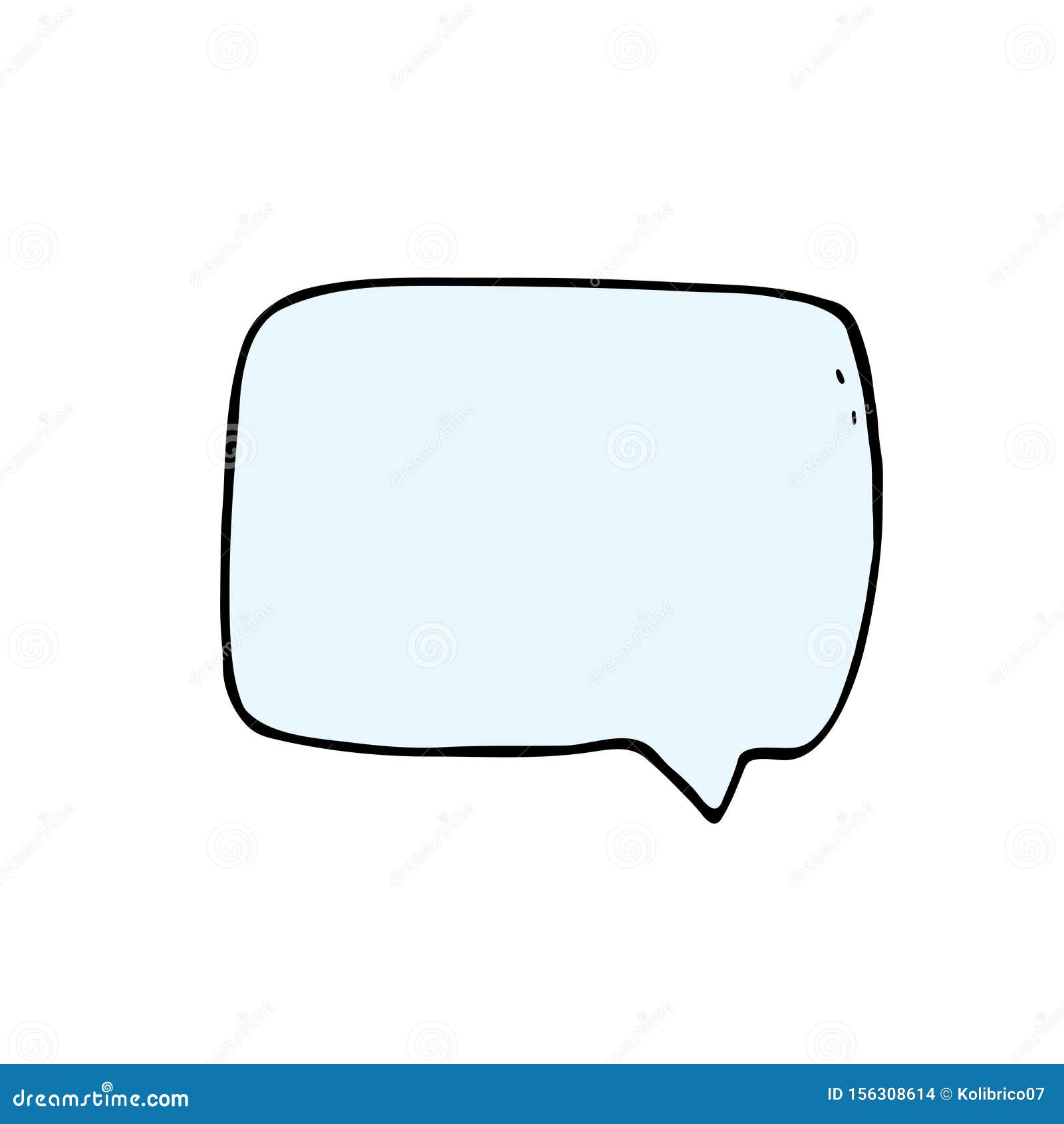 Hand drawn speech bubble stock vector. Illustration of chatting - 156308614