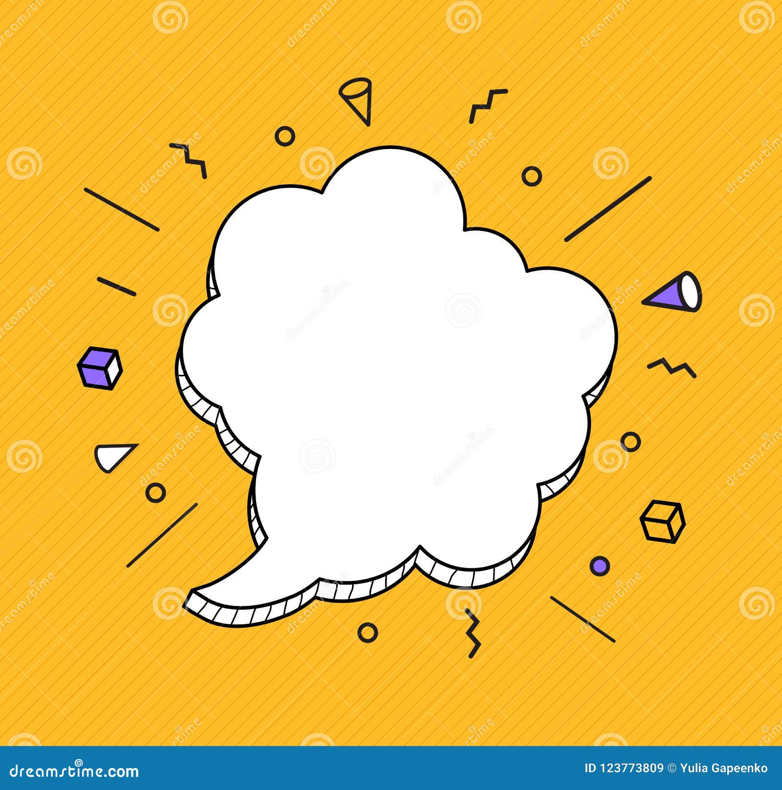 Hand Drawn Speech Bubbles Icon. Vector Illustration Stock Vector ...