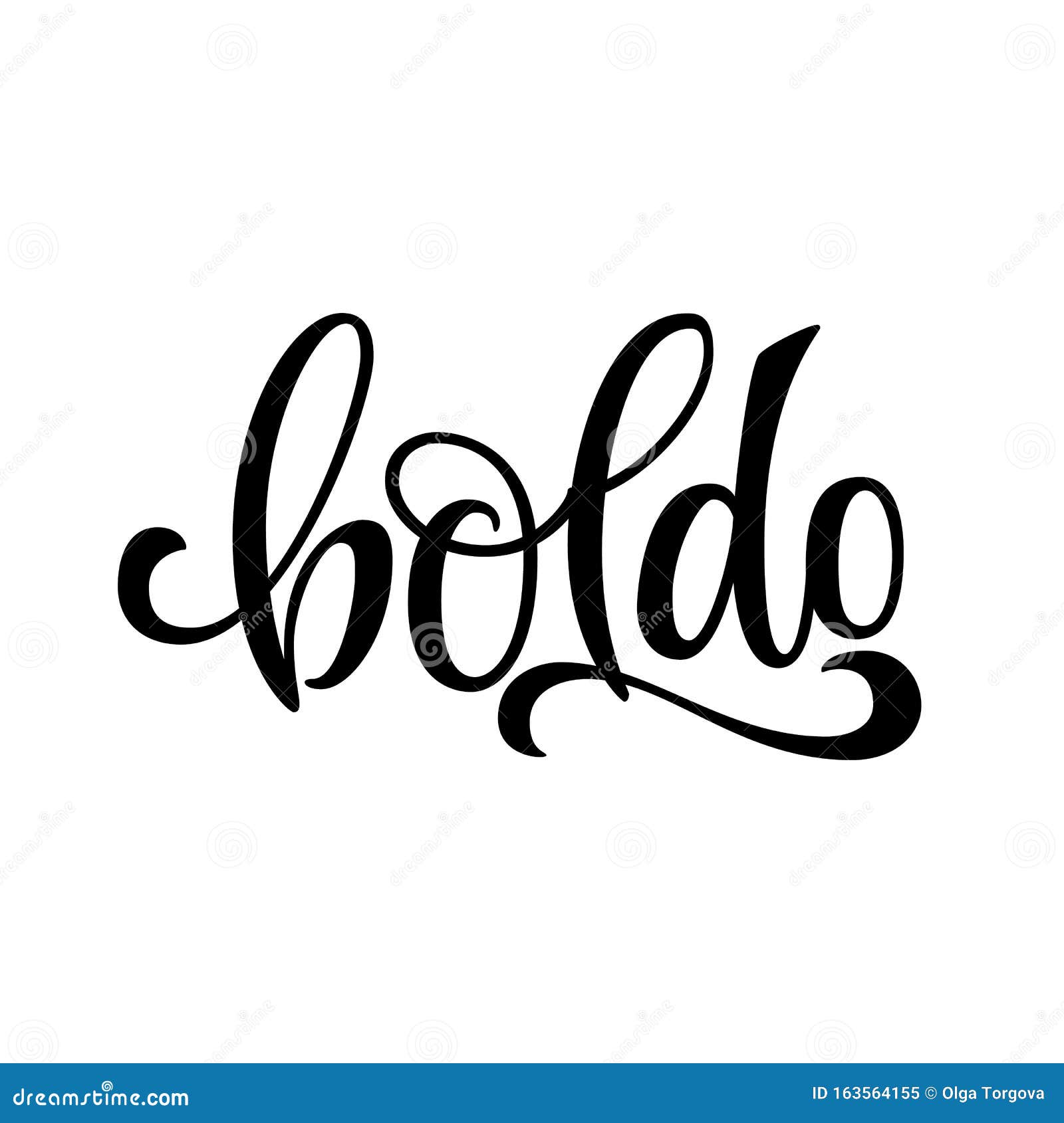 Hand Drawn Spice Lettering - Boldo. Stock Vector - Illustration of ...