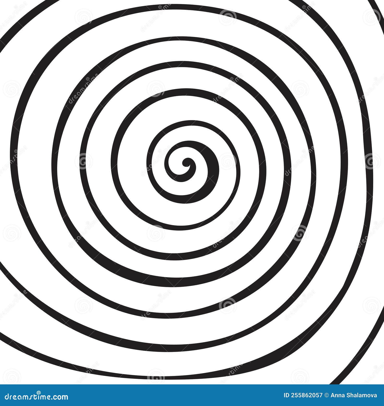 Hand Drawn Spiral in Doodle Style Stock Vector - Illustration of ornate ...