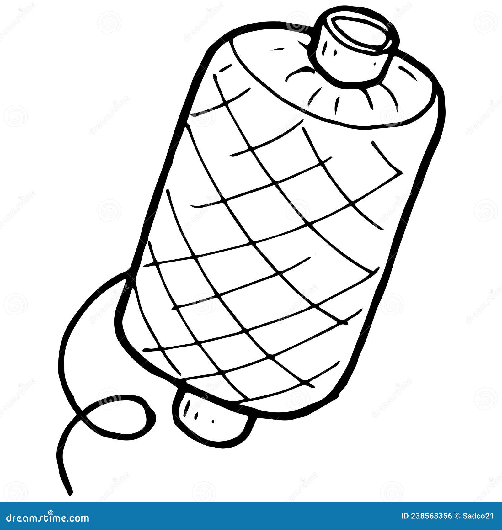 Hand drawn spool of thread stock vector. Illustration of color - 238563356