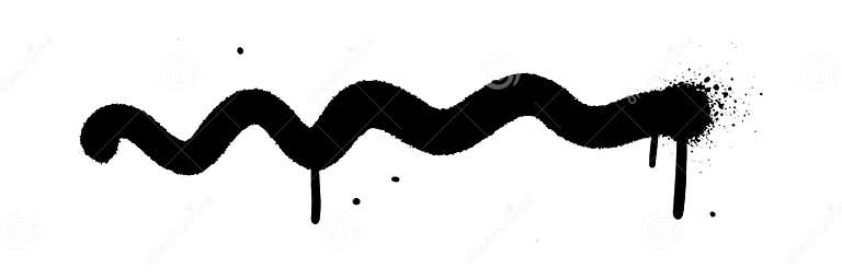 Hand Drawn Spray-paint Graffiti Line Squiggle. Sprayed Smear ... Hand Drawn Spray-paint Graffiti Line Squiggle. Sprayed Smear ...