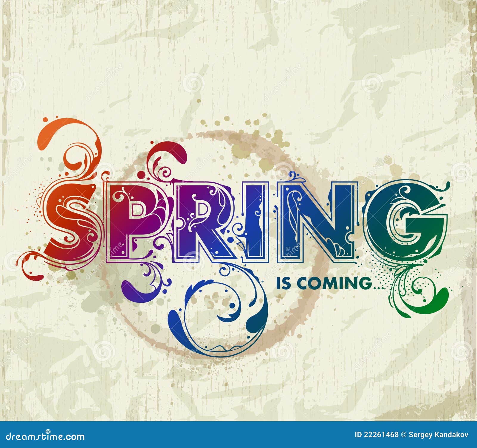 Hand Drawn Spring Lettering Stock Vector - Illustration of vector ...
