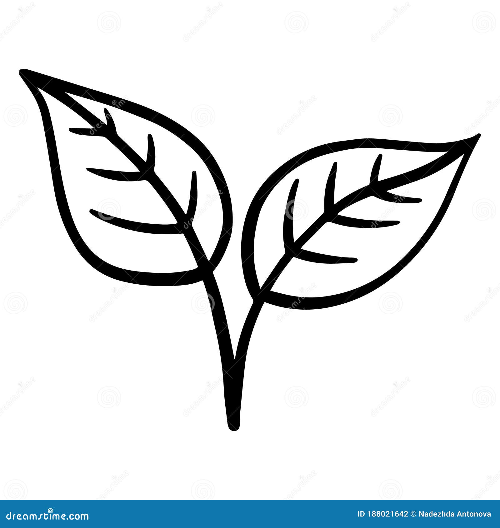 Hand Drawn Sprout. Doodle. Ecology Concept. Isolated on White ...