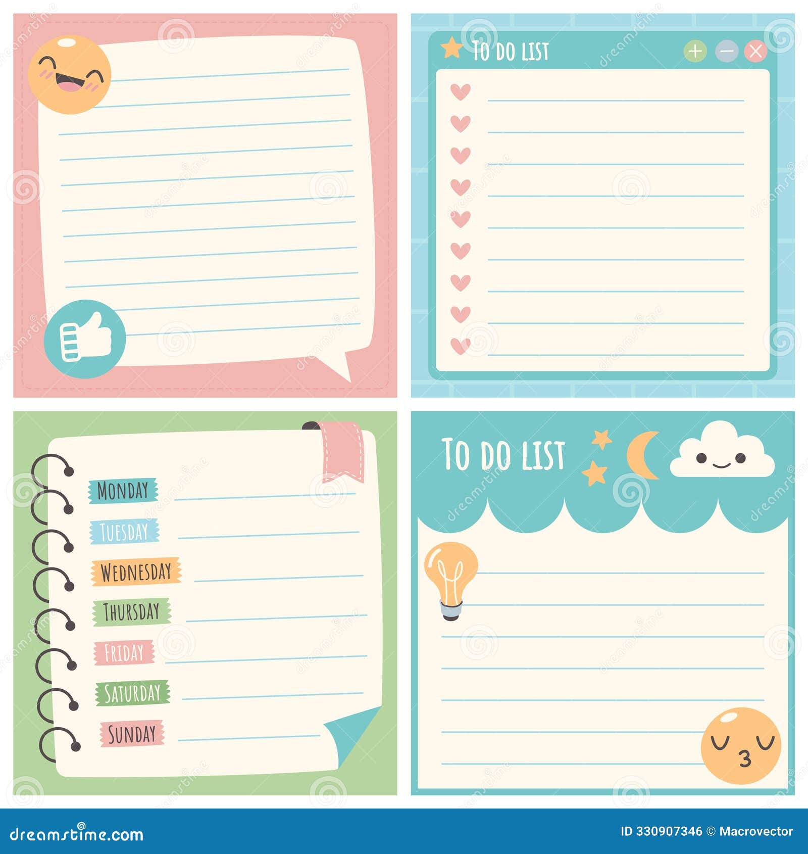 Hand Drawn Square Bullet Set Stock Illustration - Illustration of list ...