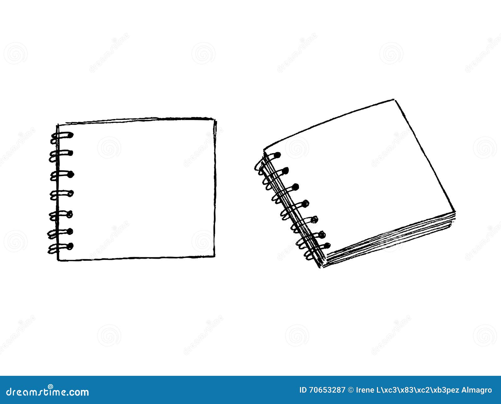 Hand Drawn Square Notebook Views Stock Vector - Illustration of drawn ...